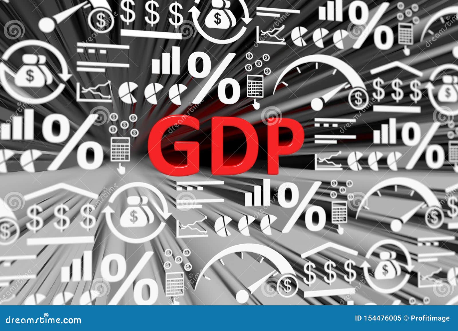 GDP Concept Blurred Background Stock Illustration - Illustration of ...