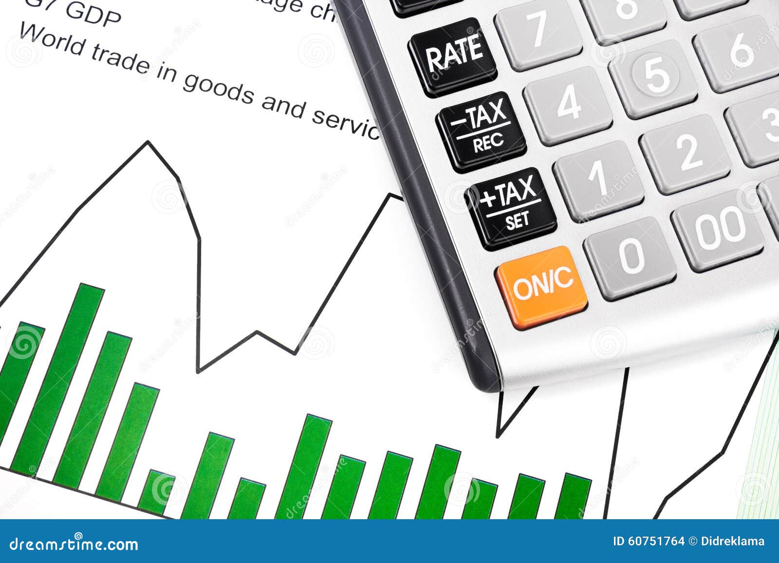 GDP and Data Report - Chart, Calculator Stock Photo - Image of charts ...