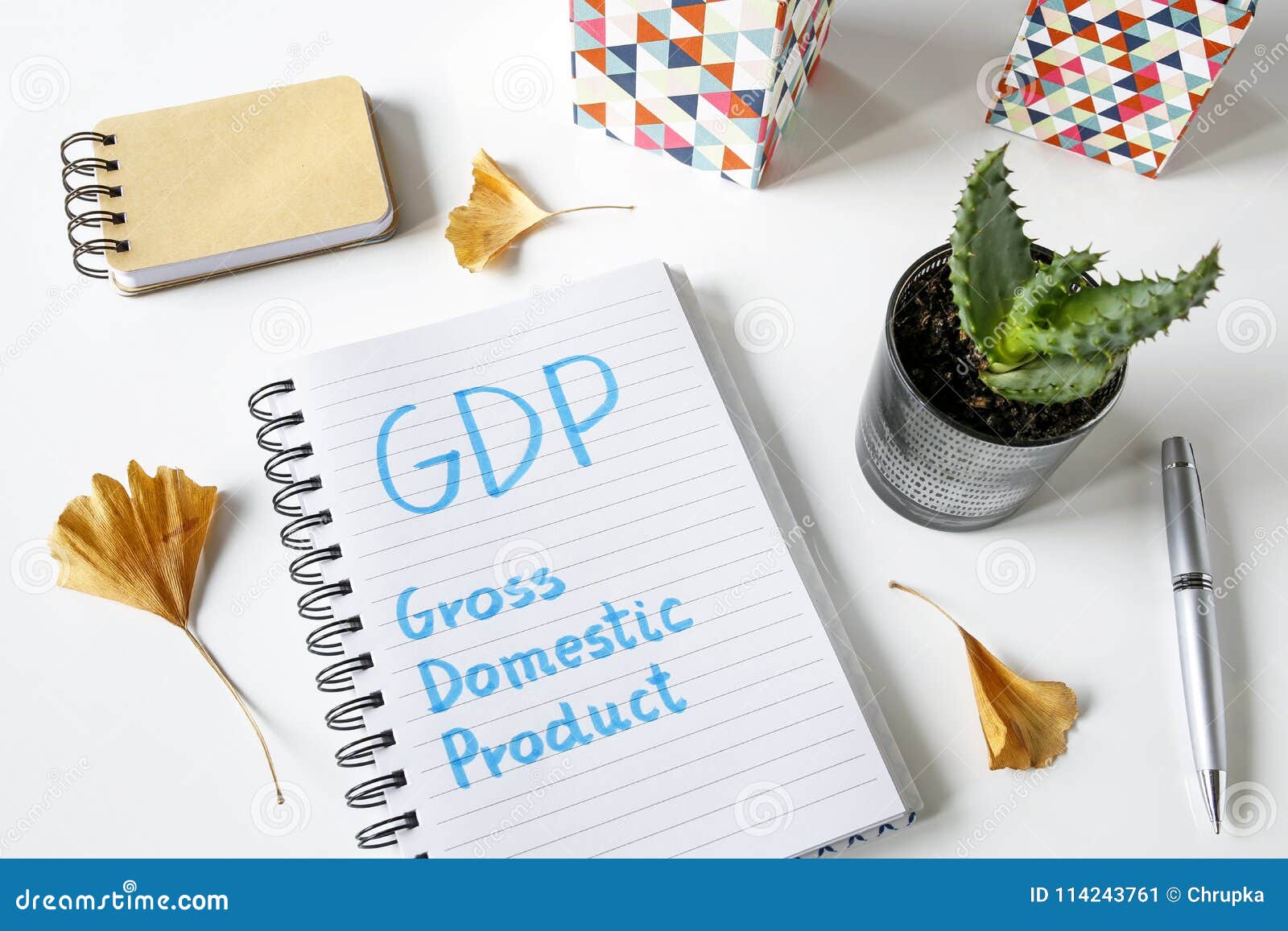GDP Gross Domestic Product Written in a Notebook Stock Image - Image of ...