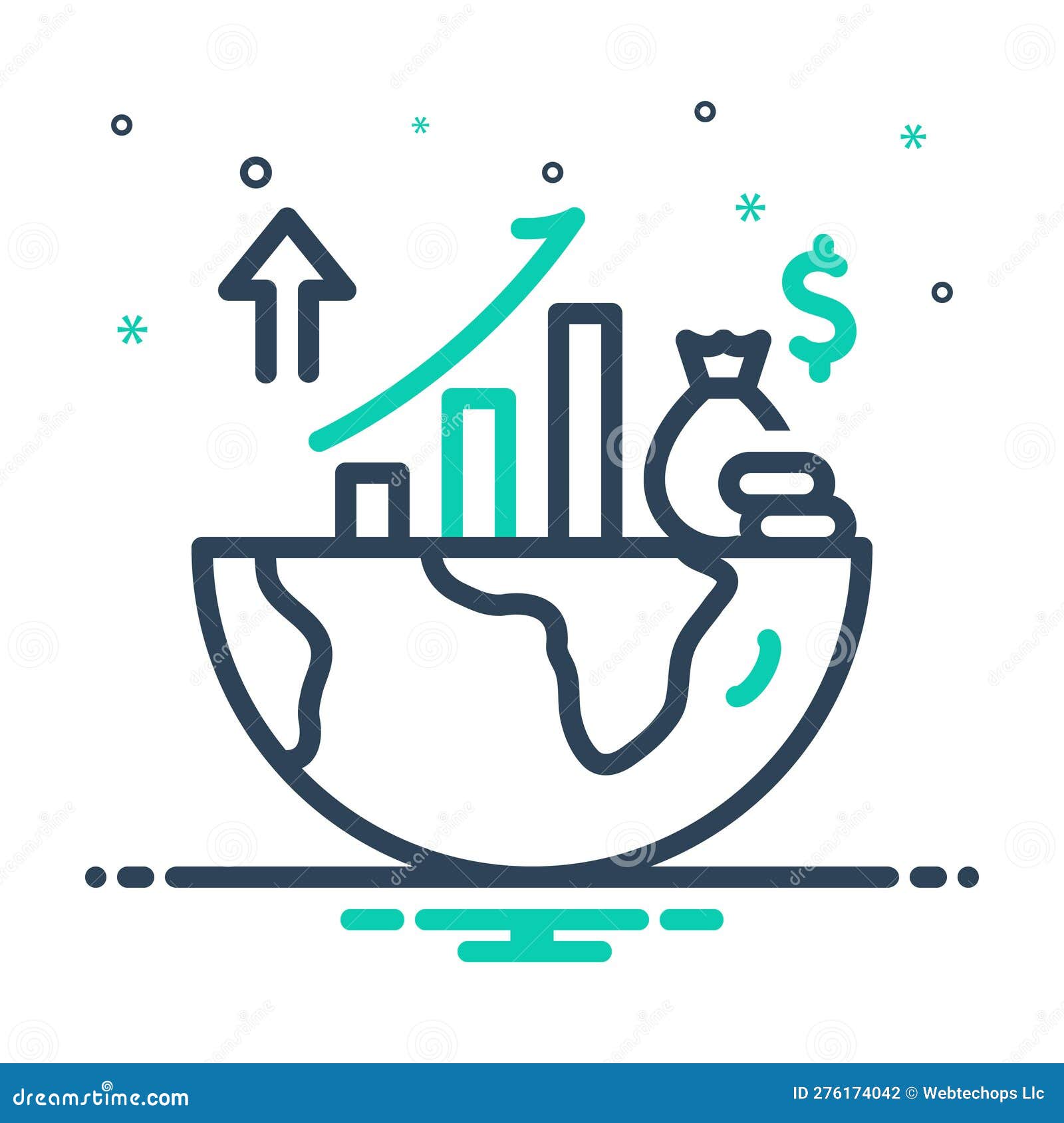 Mix Icon for Gdp, Growth and Product Stock Vector - Illustration of ...