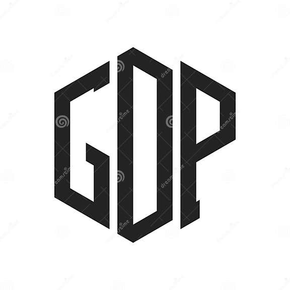GDP Logo Design. Initial Letter GDP Monogram Logo Using Hexagon Shape ...