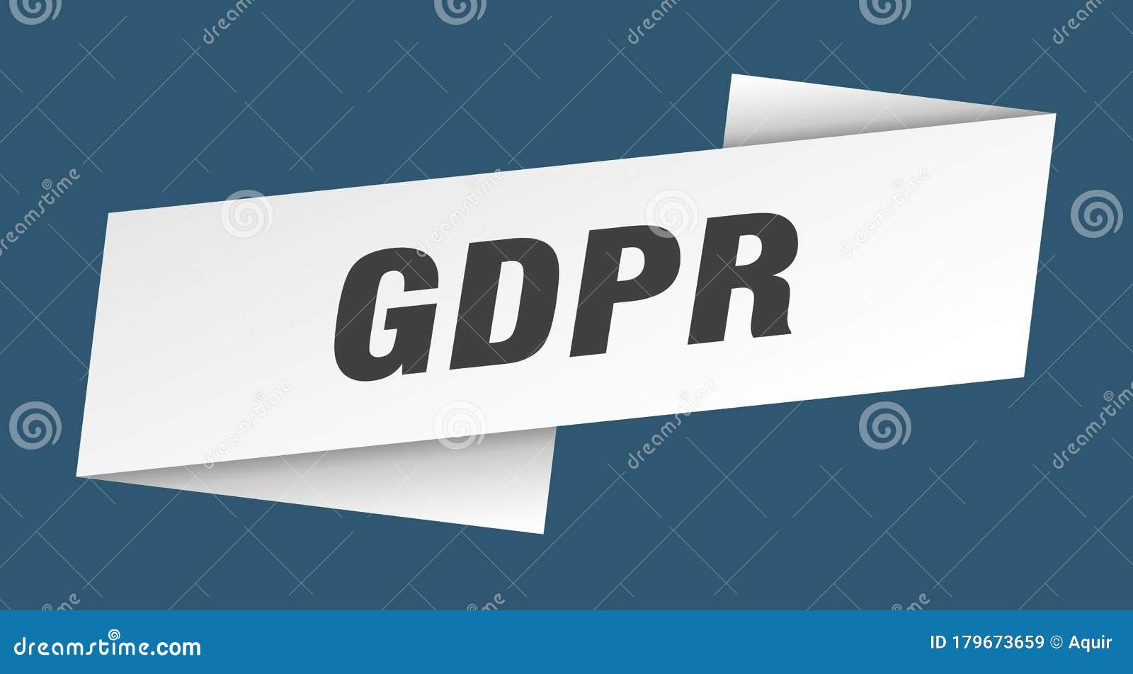 Gdpr Banner Template. Gdpr Ribbon Label Stock Vector - Illustration of ...