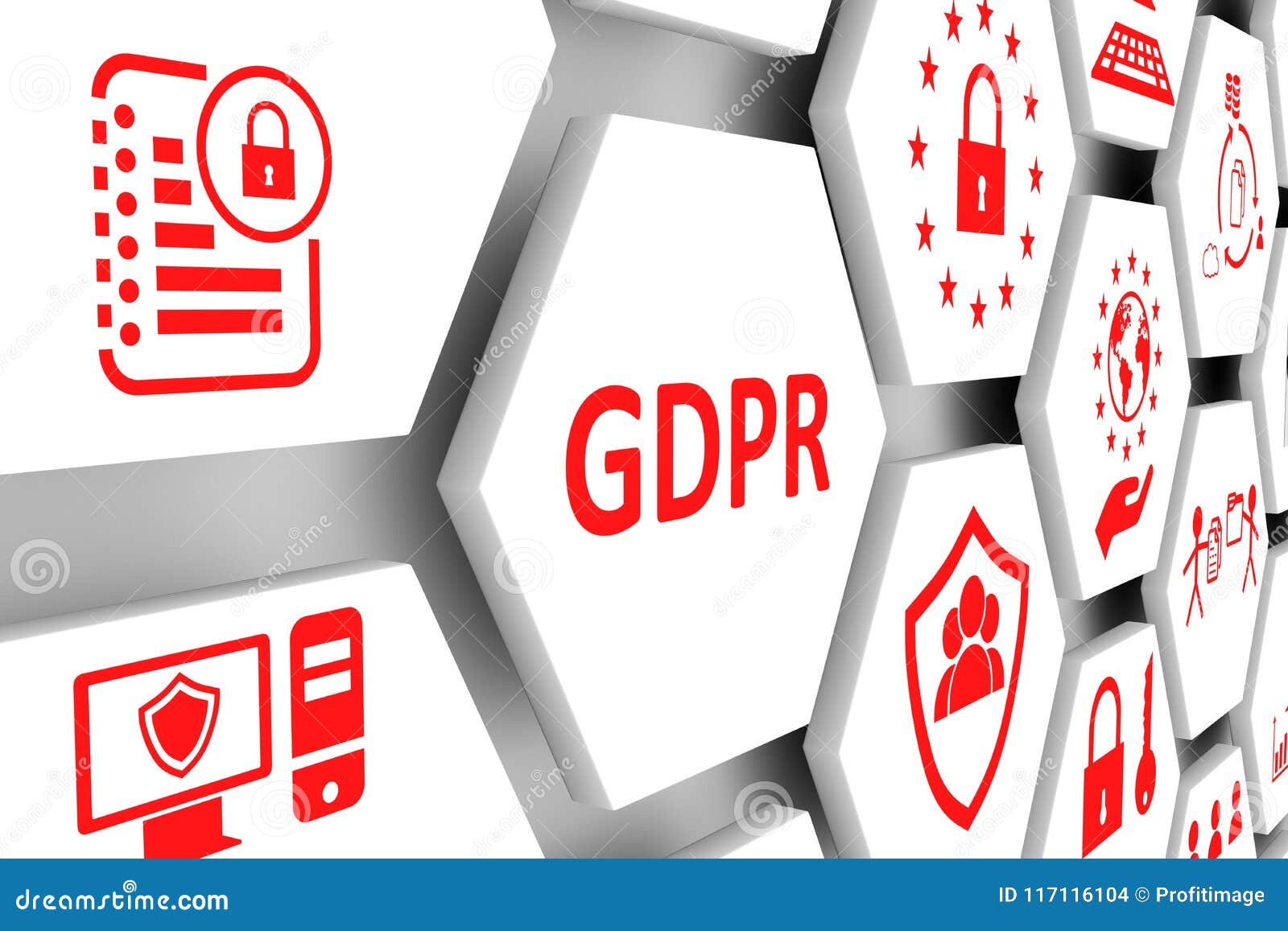 GDPR concept stock illustration. Illustration of union - 117116104