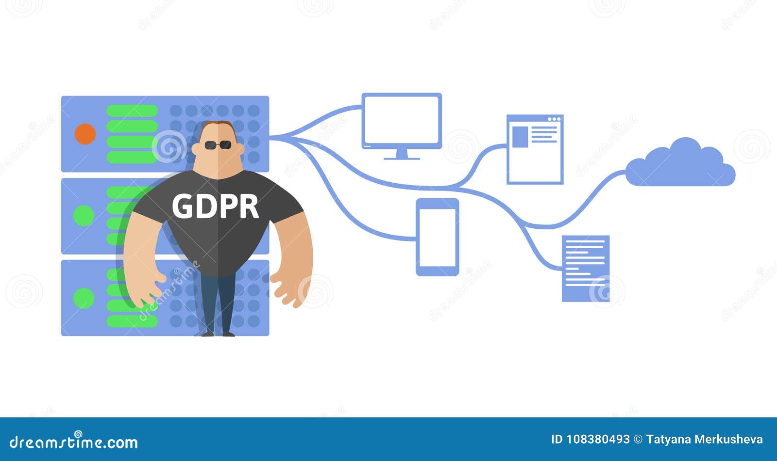GDPR Concept Illustration. General Data Protection Regulation. the ...