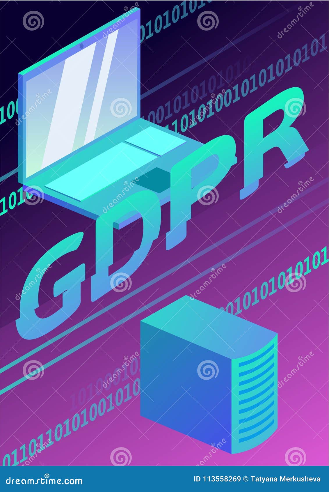 GDPR, Concept Illustration. General Data Protection Regulation ...