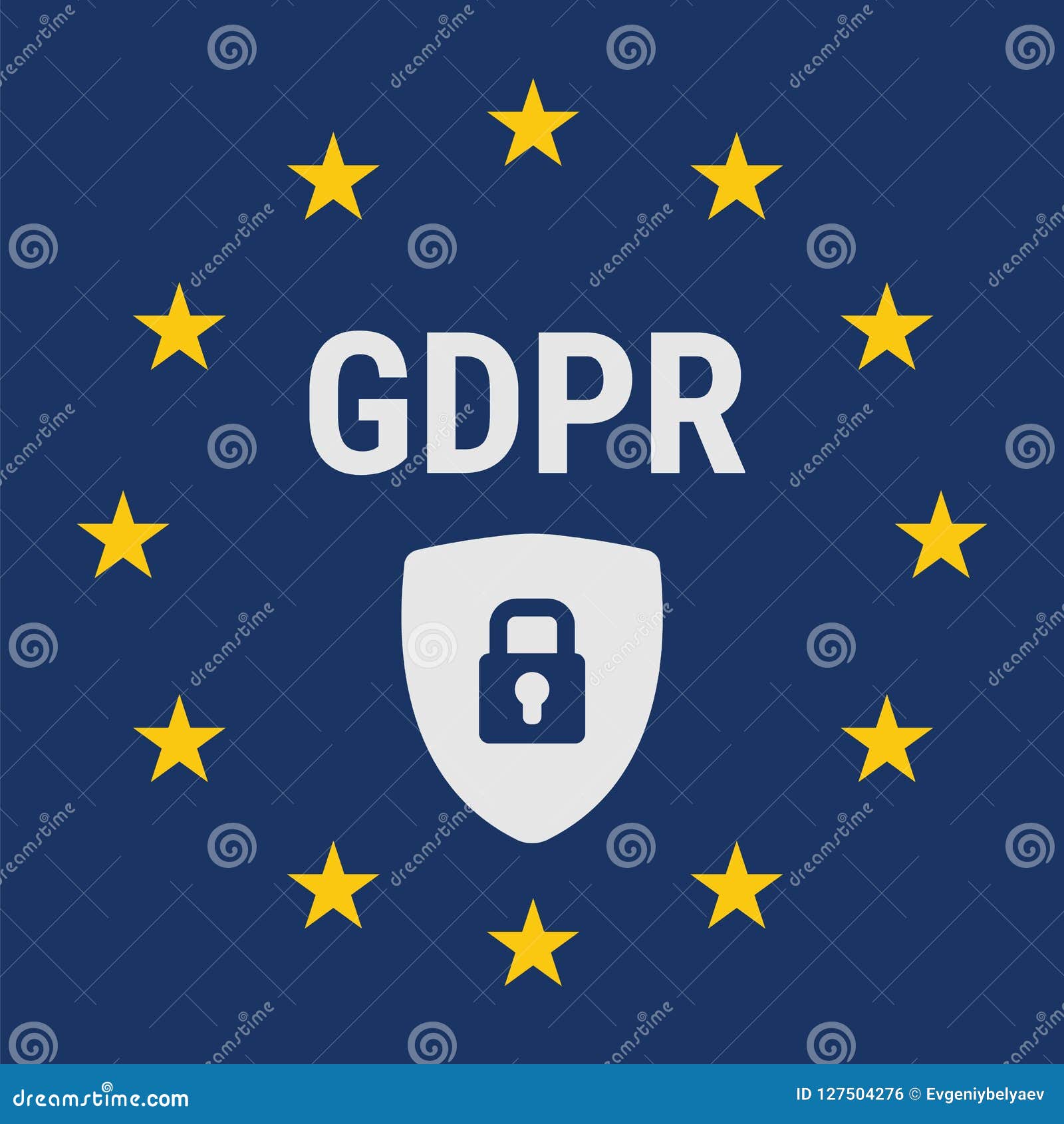 GDPR - General Data Protection Regulation. Flag of European Union ...