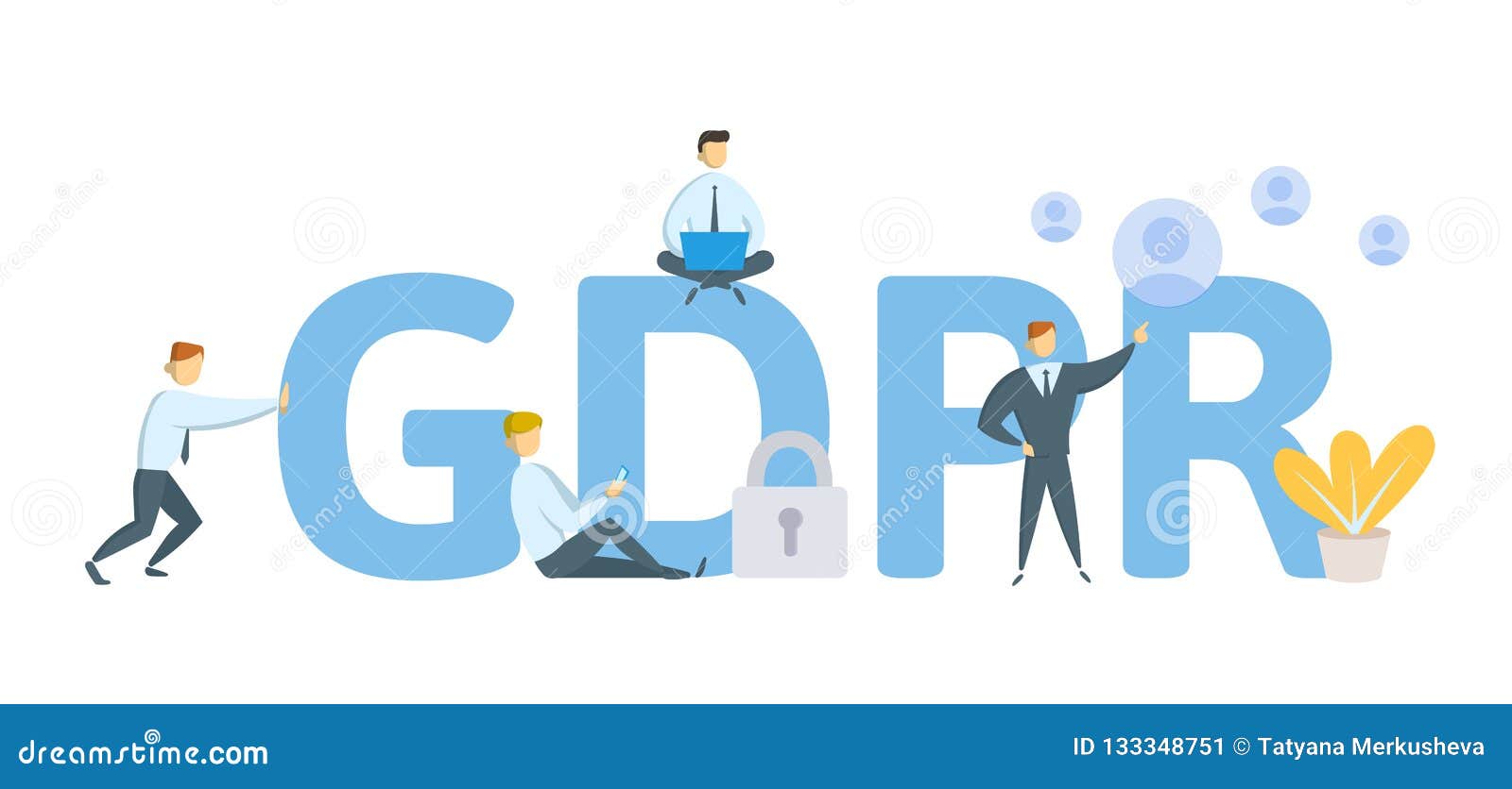 GDPR Concept Illustration. General Data Protection Regulation. the ...