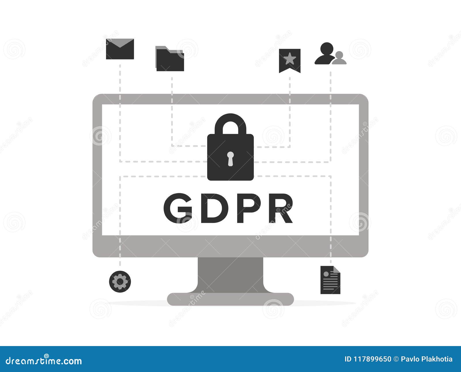 General Data Protection Regulation - GDPR Concept Illustration. Vector ...