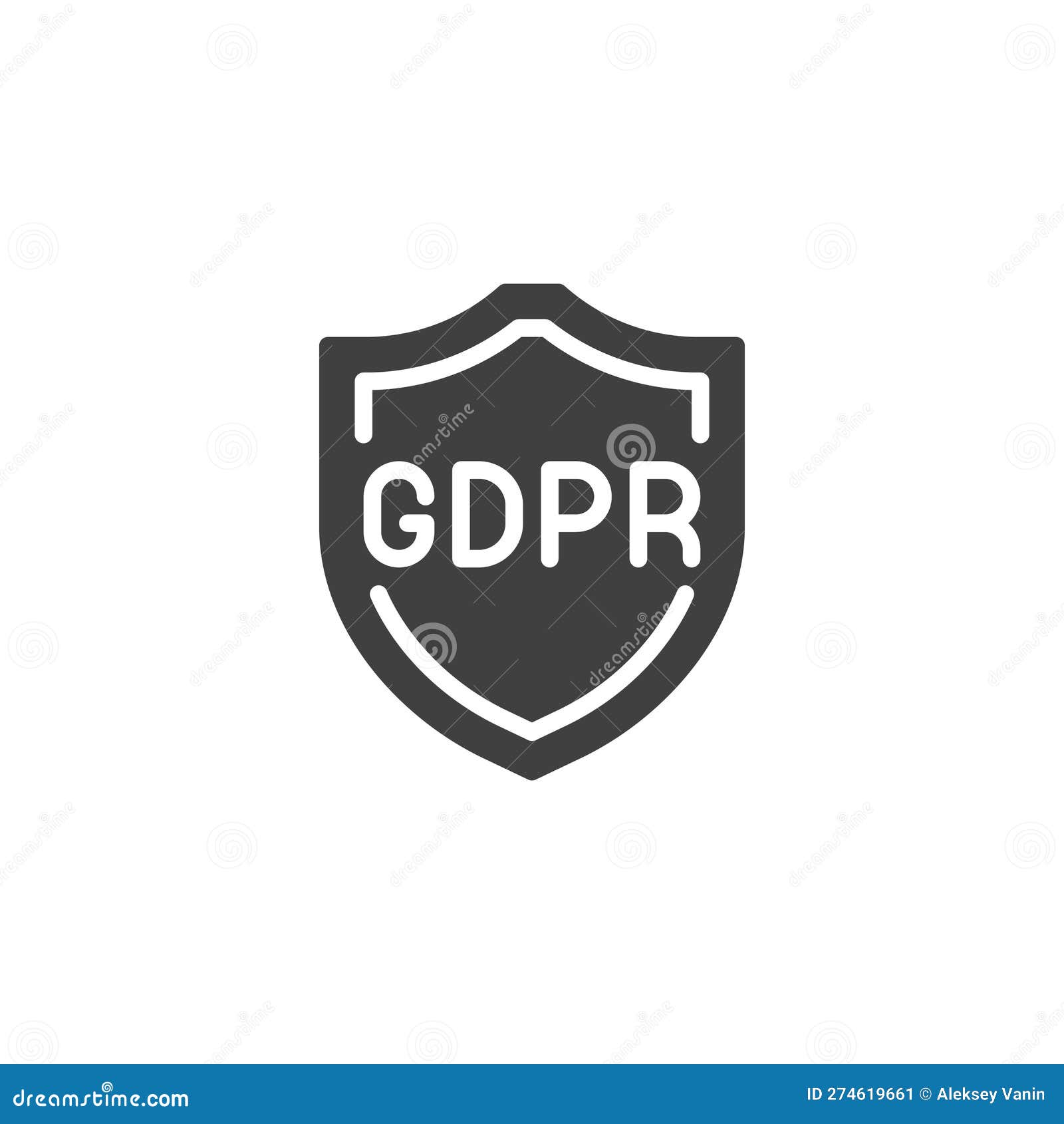 Gdpr Data Protection Vector Icon Stock Vector - Illustration of clipart ...