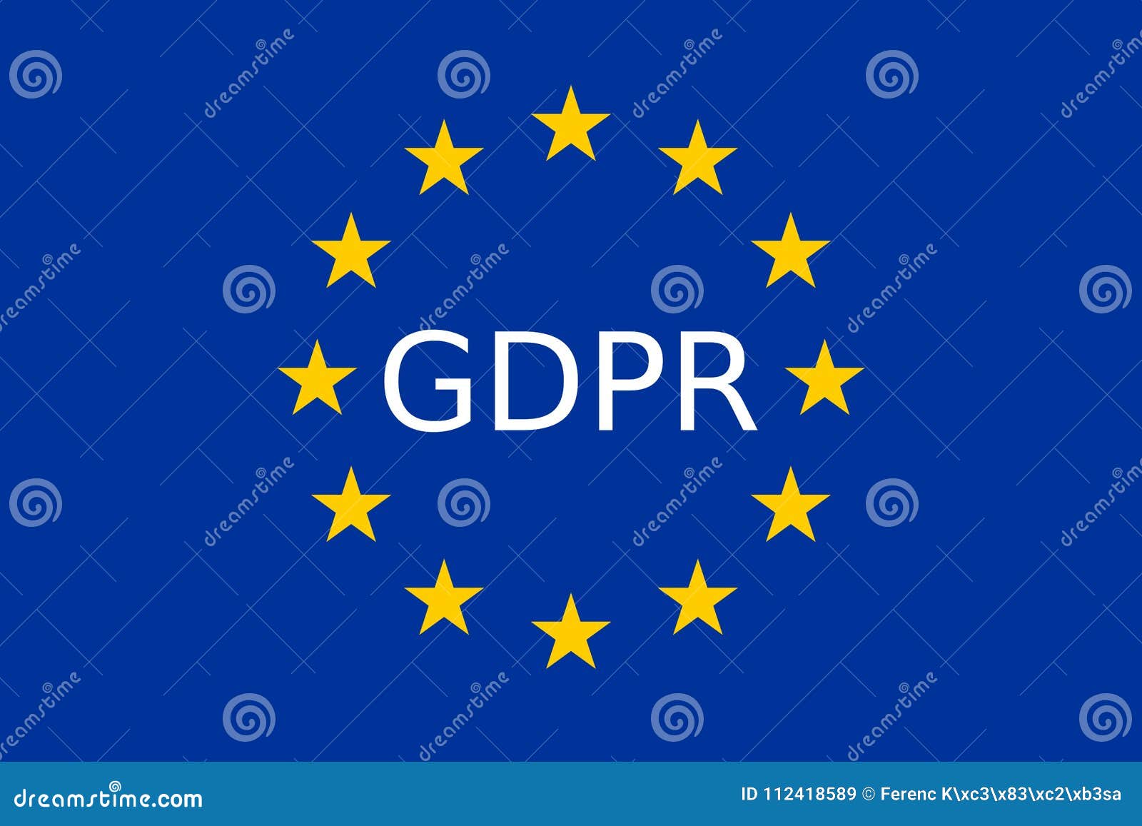 GDPR EU Flag stock illustration. Illustration of identity - 112418589