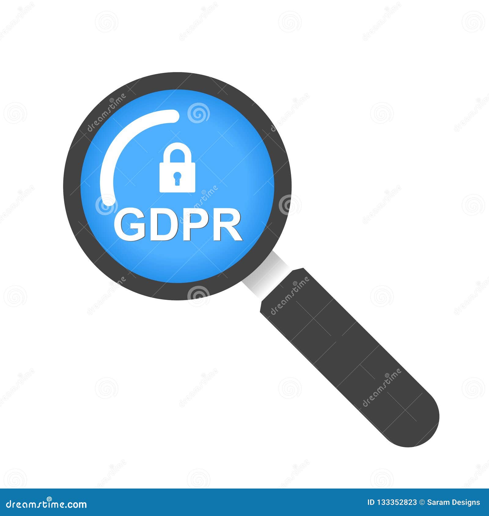 GDPR Flat Icon stock vector. Illustration of flat, data - 133352823