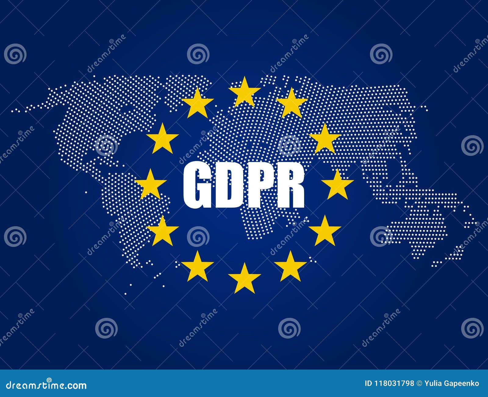 GDPR - General Data Protection Regulation Background. Vector ...