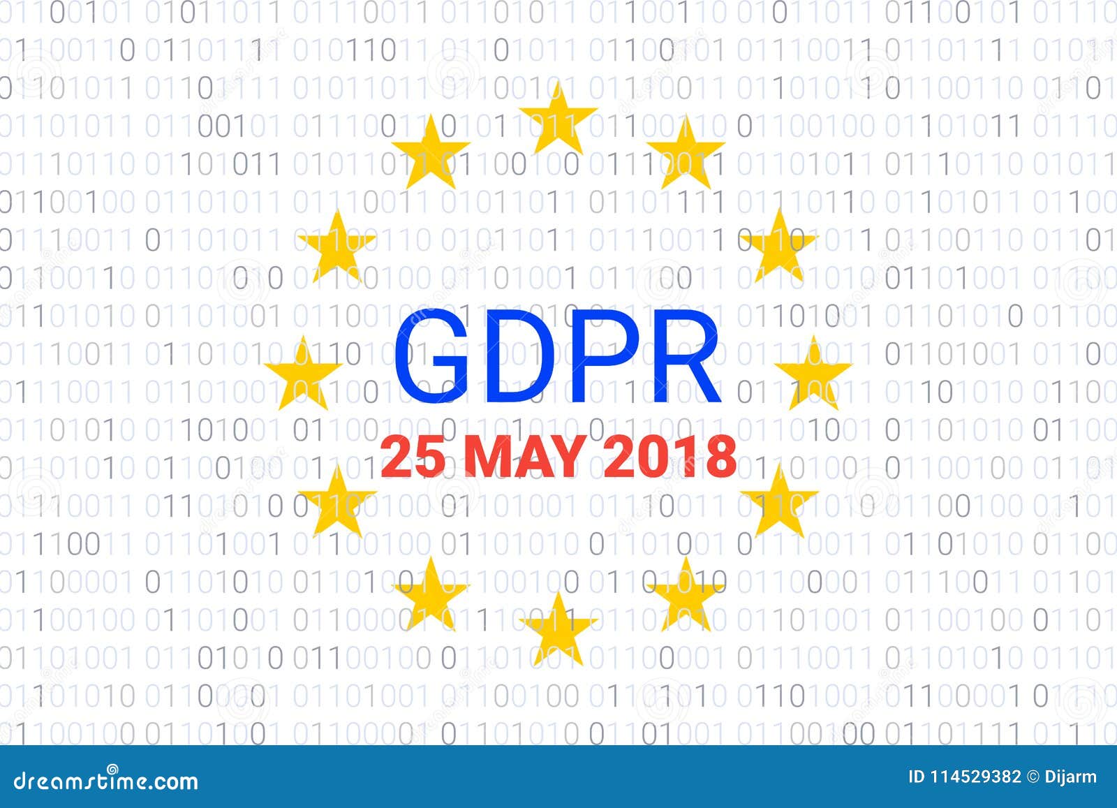 GDPR - General Data Protection Regulation. EU Flag Symbol. Data 25 May ...