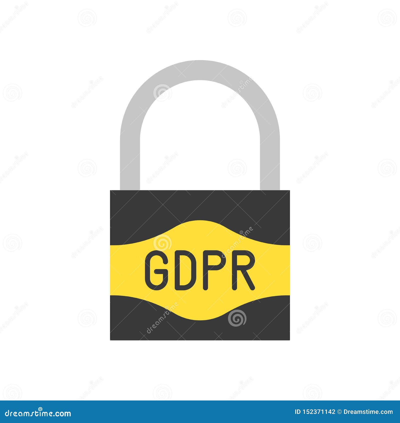 GDPR General Data Protection Regulation Icon, Flat Style Stock Vector ...