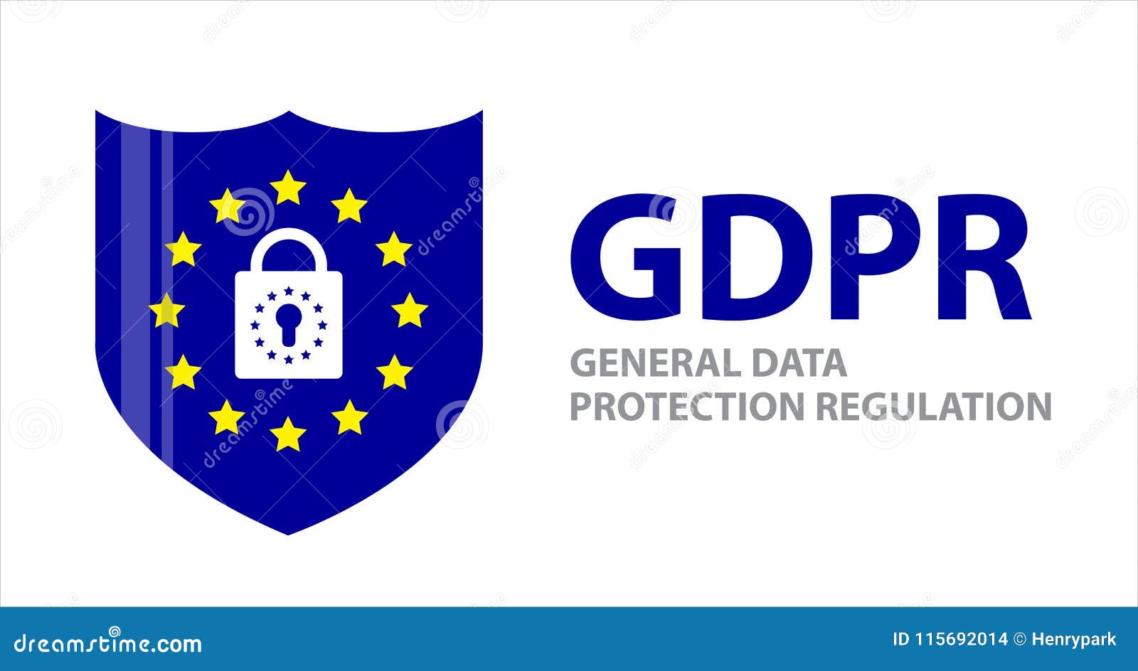 GDPR - General Data Protection Regulation, Shield Icon Stock Vector ...