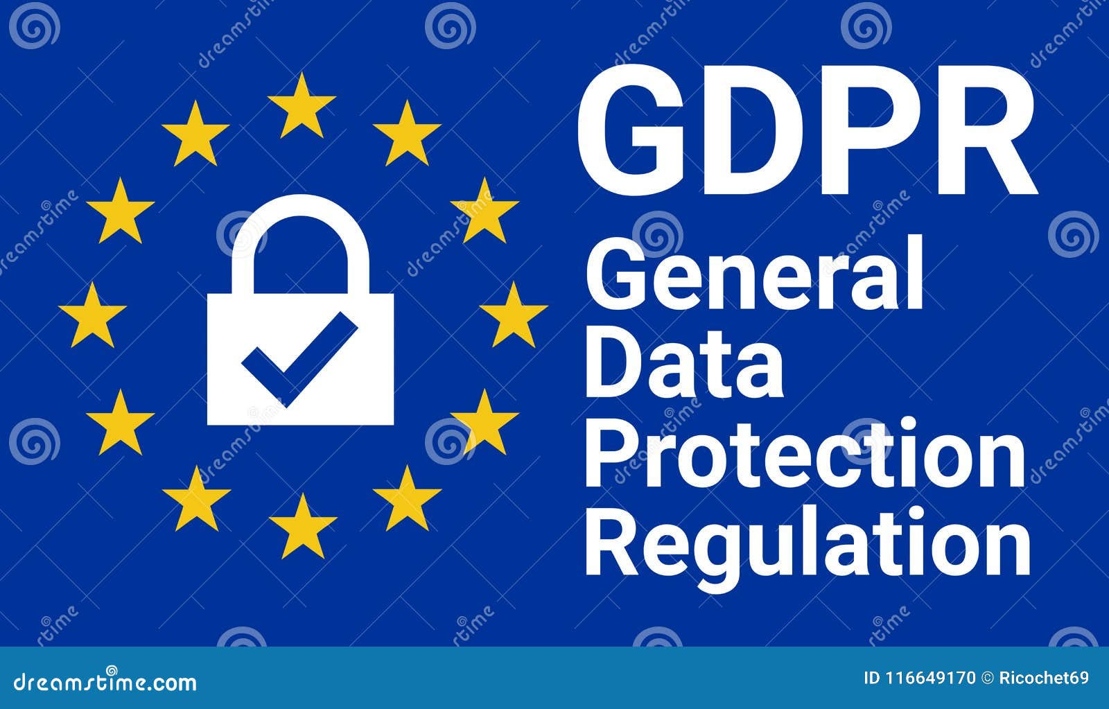 GDPR, General Data Protection Regulation Sign Stock Illustration ...