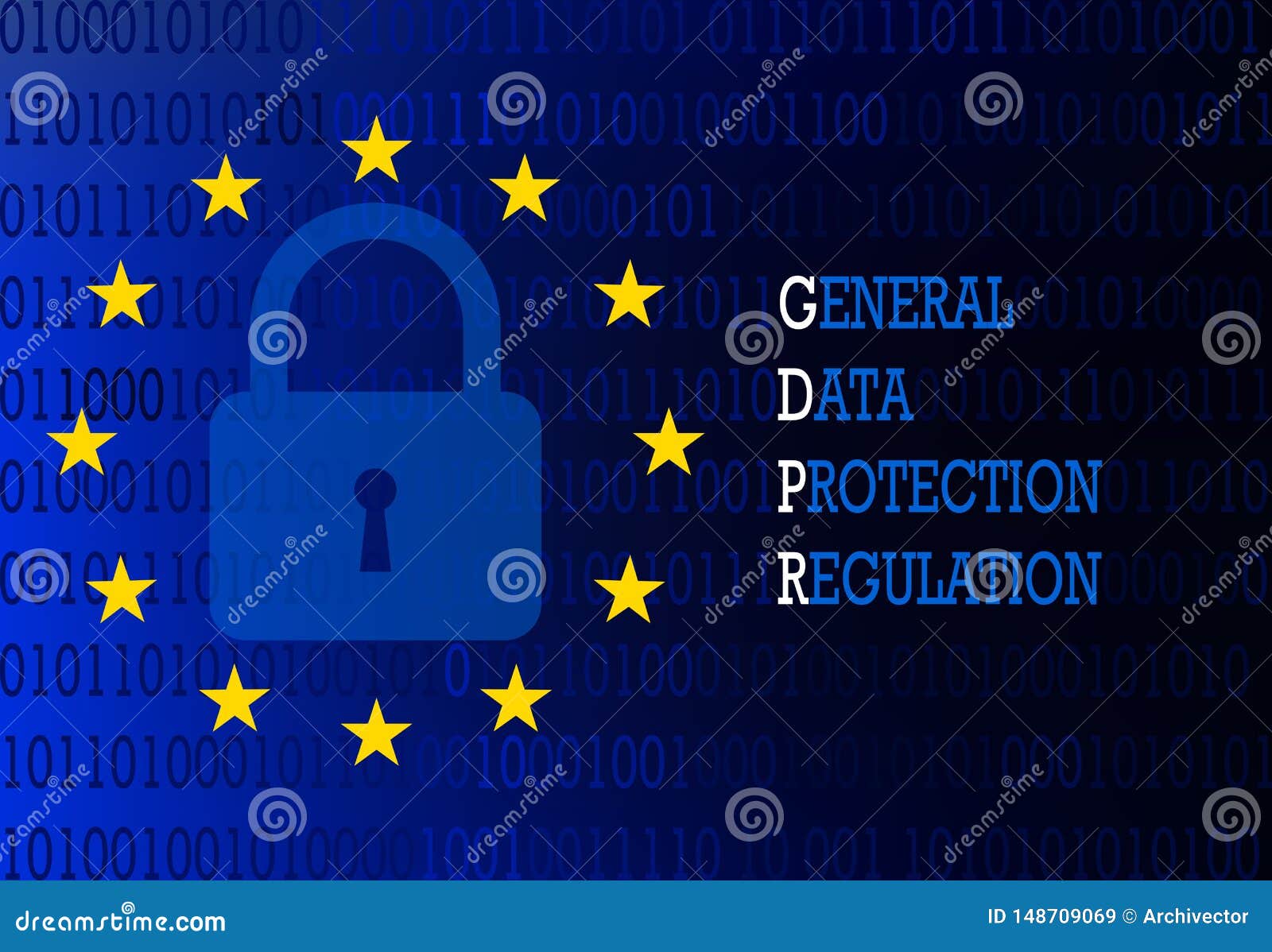 General Data Protection Regulation Sign Stock Vector - Illustration of ...