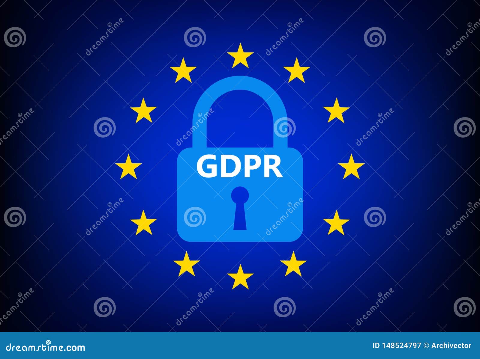 General Data Protection Regulation Sign Stock Vector - Illustration of ...