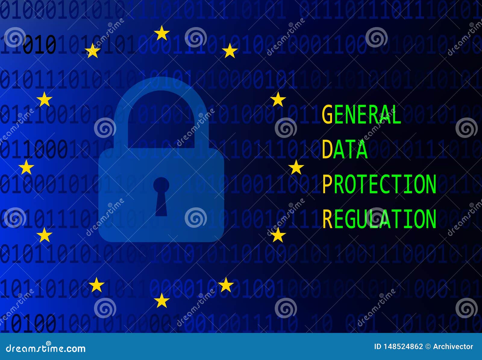 General Data Protection Regulation Sign Stock Vector - Illustration of ...