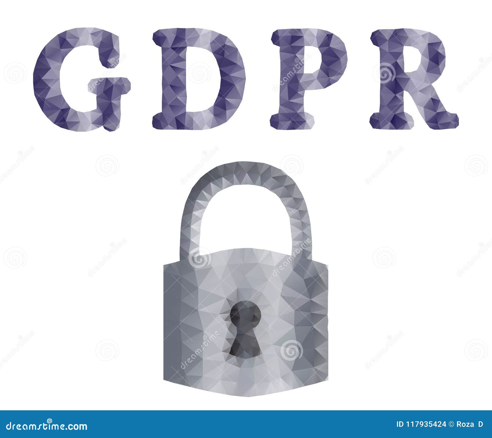 GDPR, Letters, Polygon, Black-white Cartoon Vector | CartoonDealer.com ...