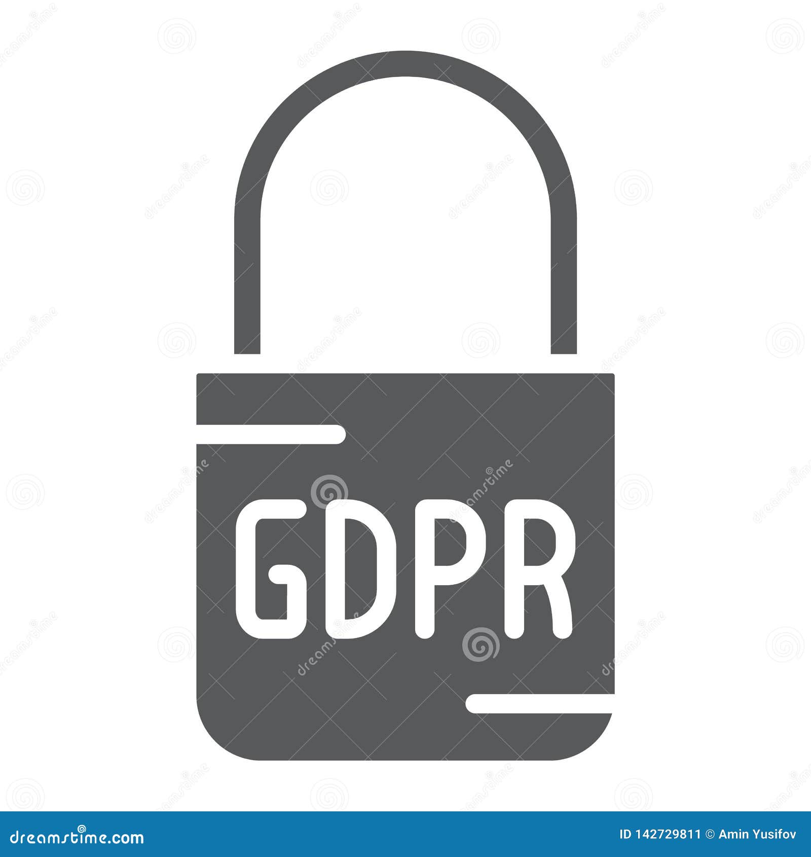 GDPR Lock Icons - Vector Illustration - Isolated On Transparent ...
