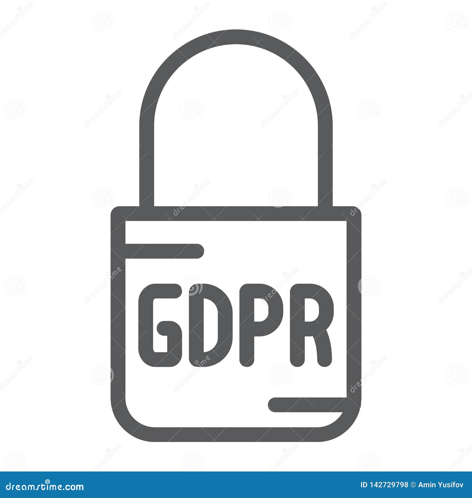 GDPR Lock Icons - Vector Illustration - Isolated On Transparent ...