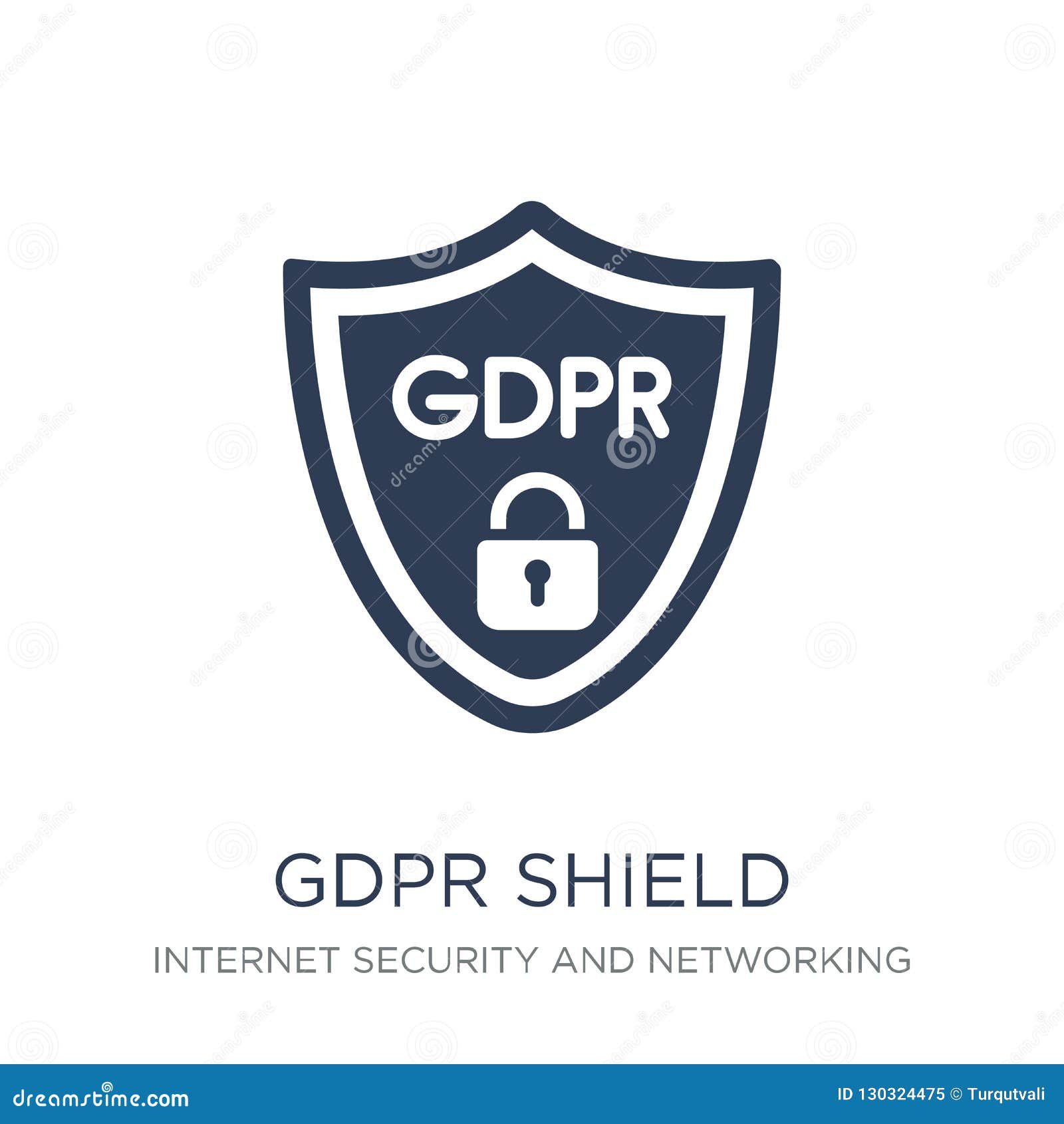 Gdpr Shield Icon. Trendy Flat Vector Gdpr Shield Icon on White B Stock ...