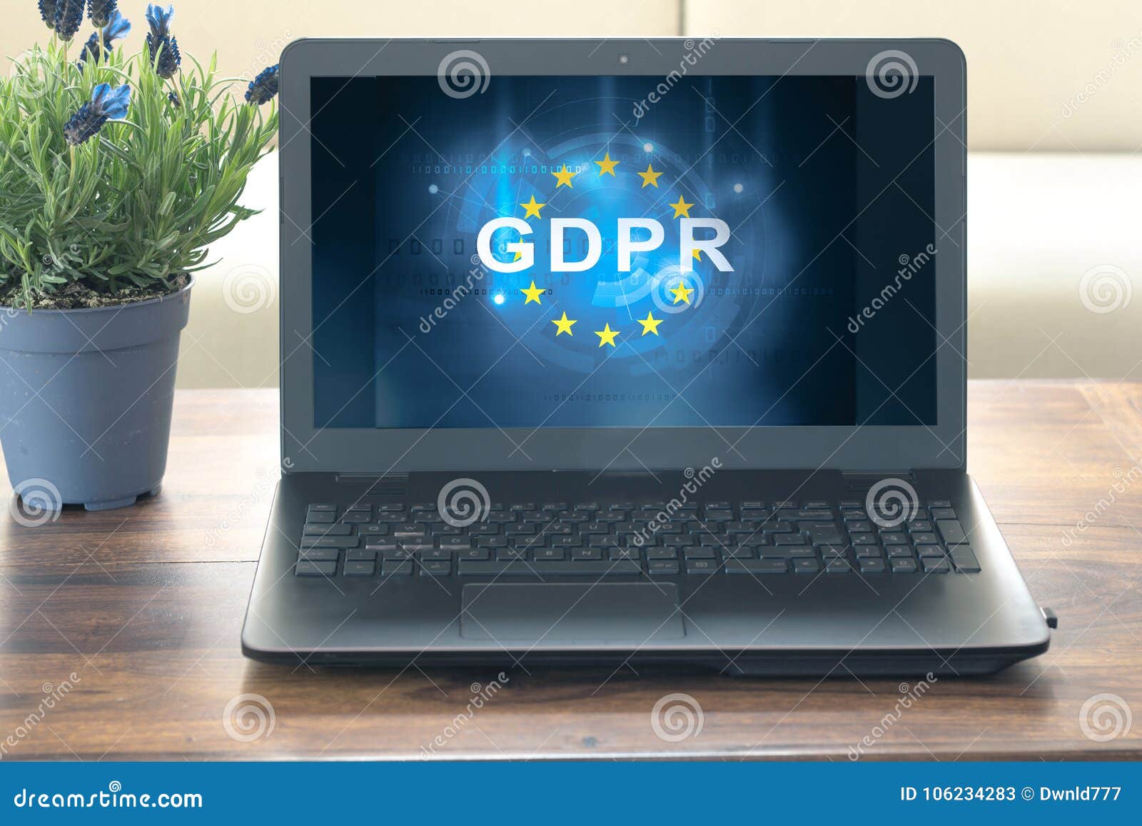 Gdpr Text on Computer Screen Stock Image - Image of text, compliance ...