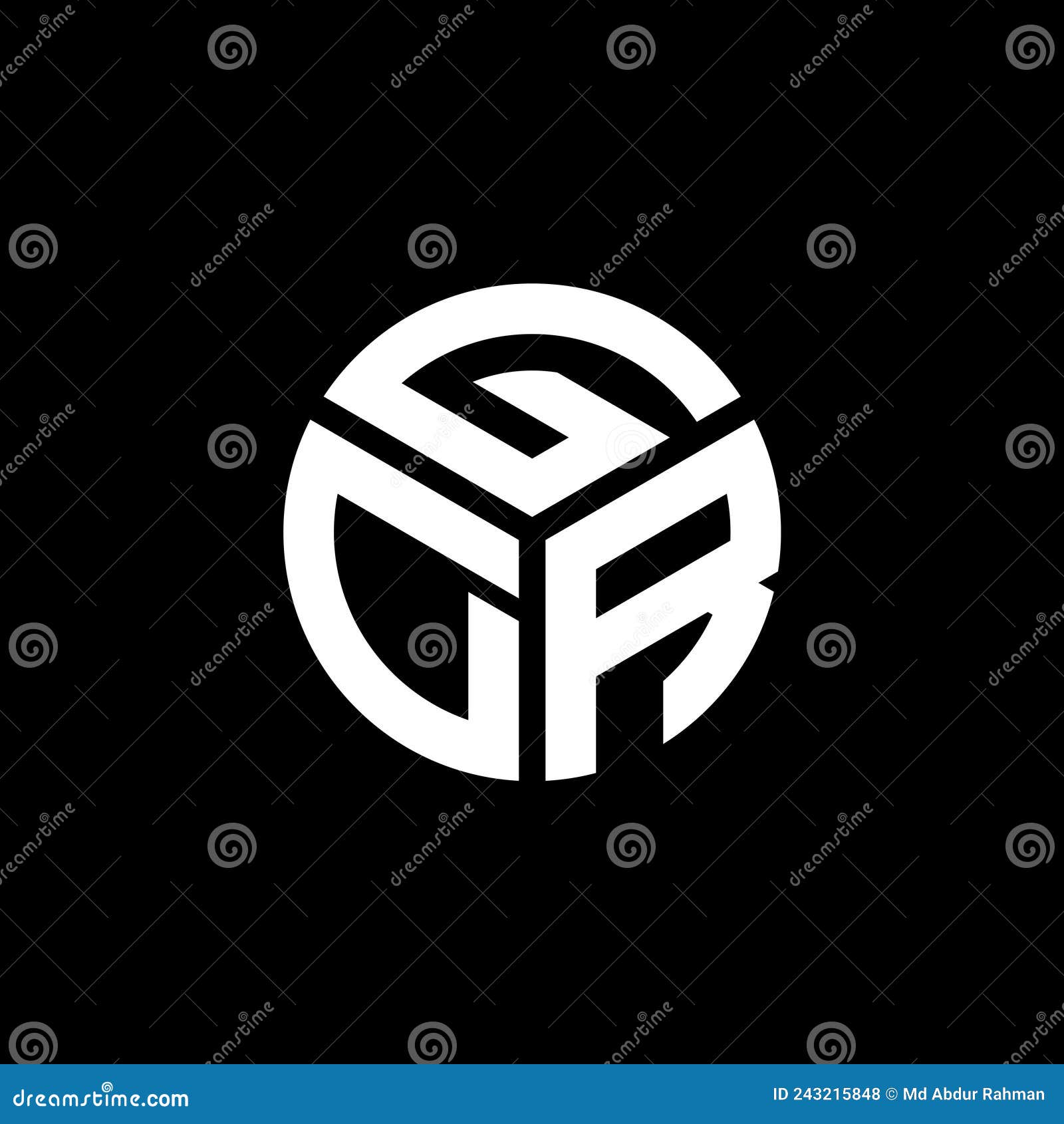 GDR Letter Logo Design On Black Background. GDR Creative Initials ...