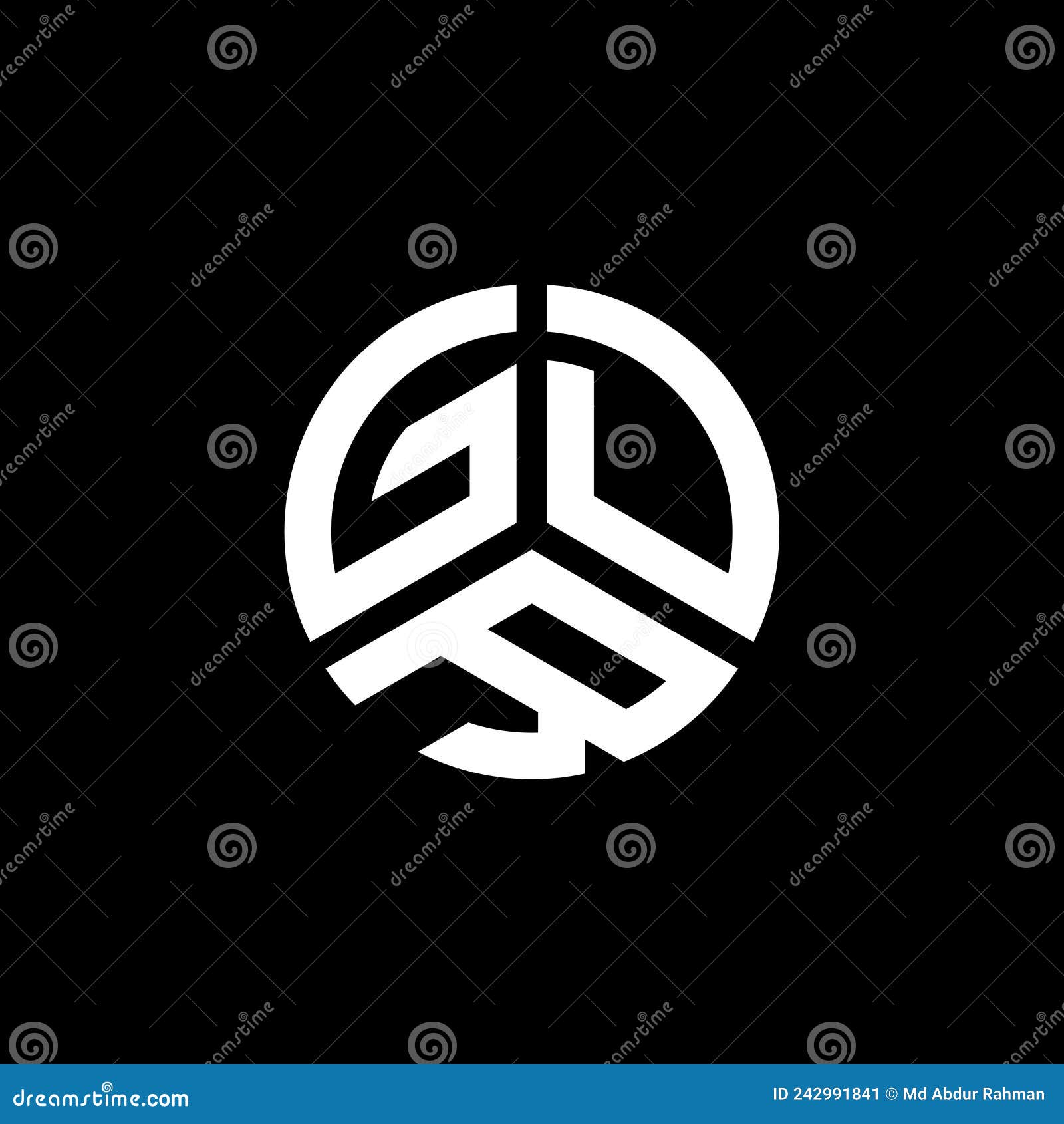 GDR Letter Logo Design On White Background. GDR Creative Initials ...