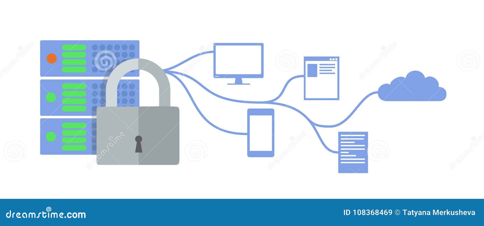 GDRP Concept Illustration. General Data Protection Regulation. the ...