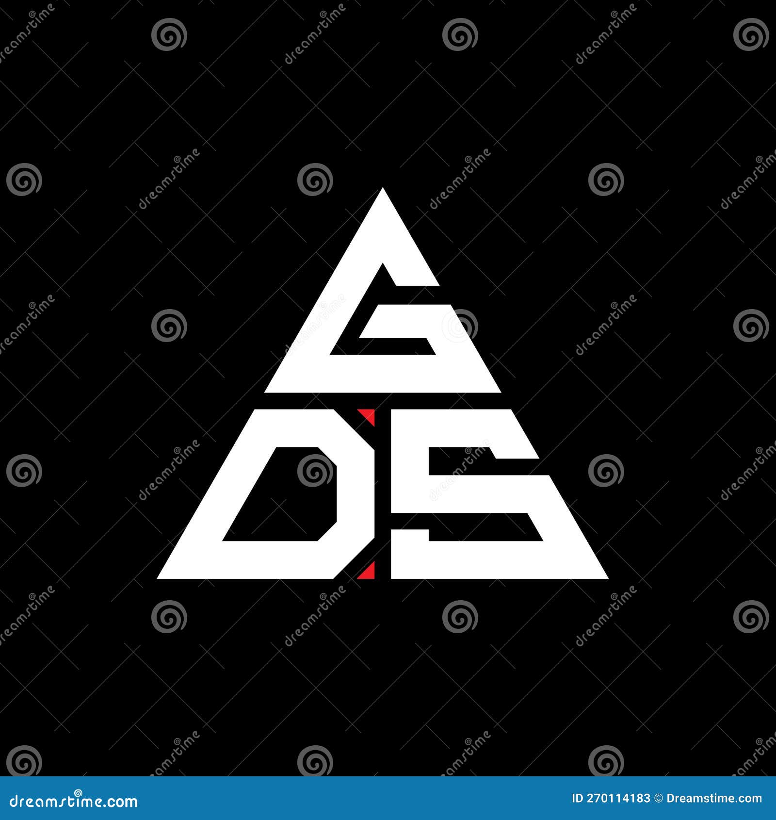 GDS Triangle Letter Logo Design with Triangle Shape. GDS Triangle Logo ...