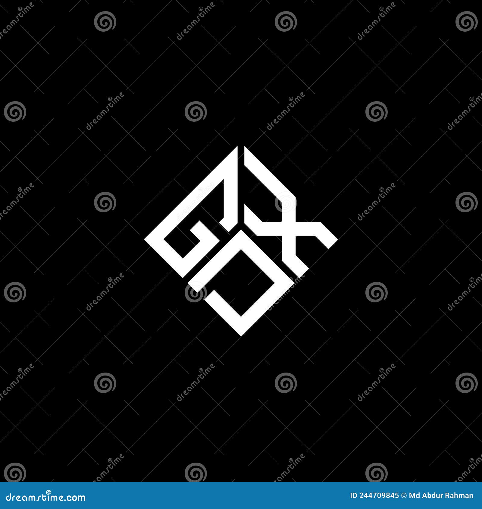 GDX Letter Logo Design On Black Background. GDX Creative Initials ...