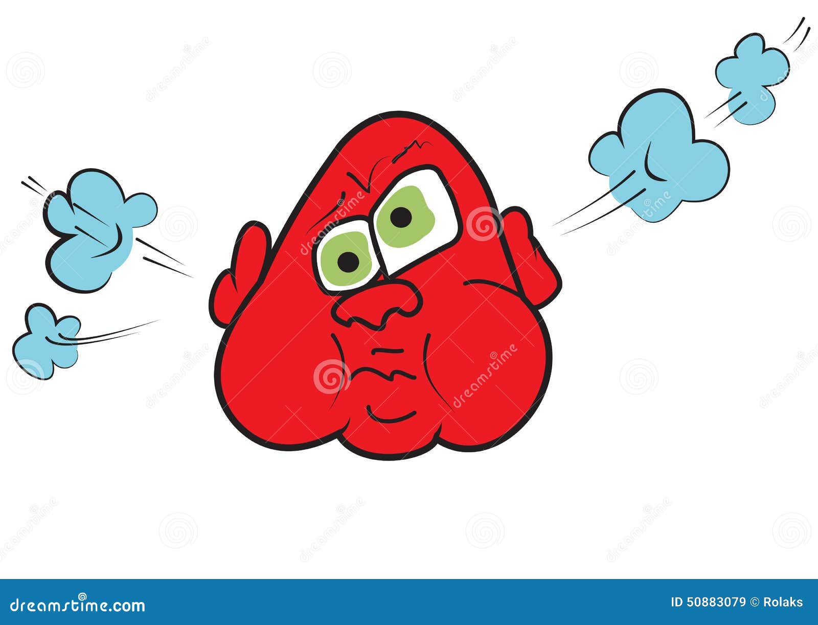 Geïrriteerd hoofd vector illustratie. Illustration of gezicht - 50883079