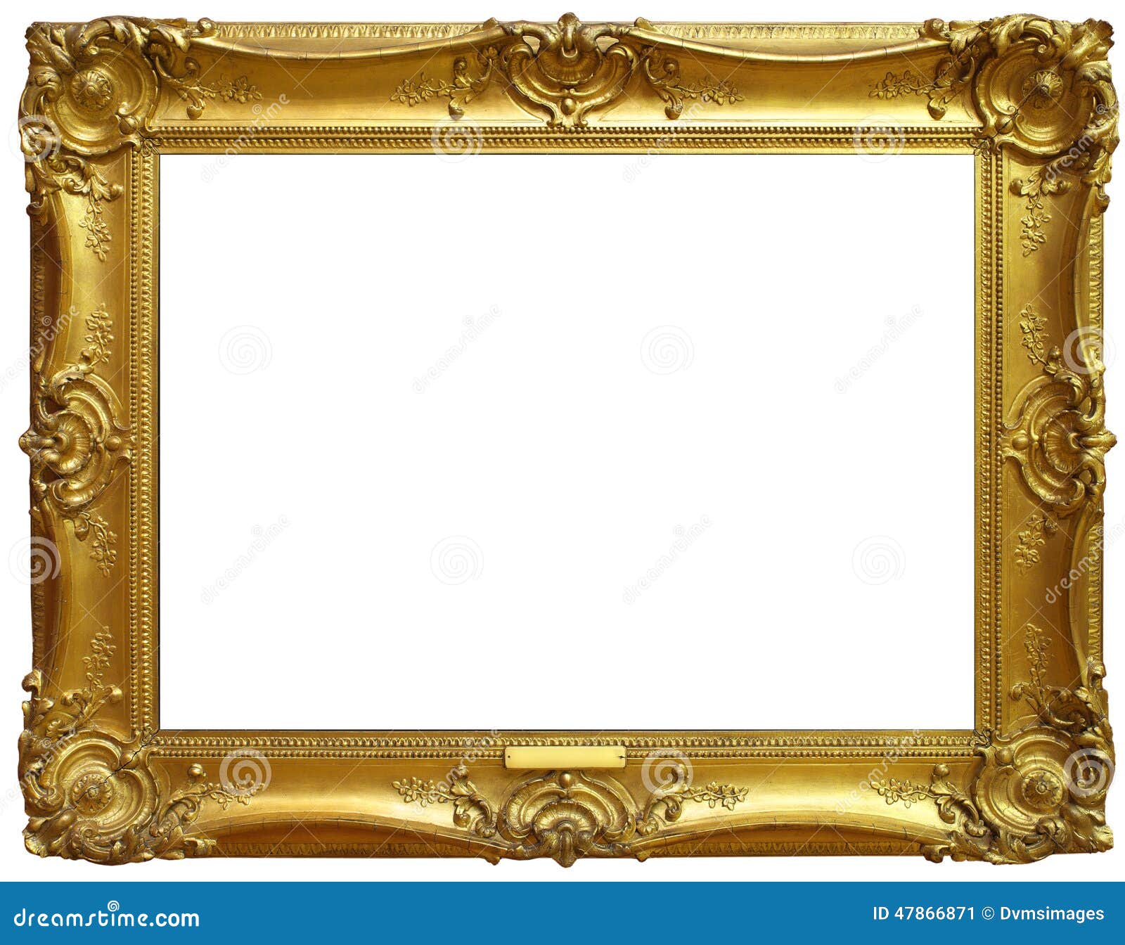 Geïsoleerd Oud Gouden Kader Stock Afbeelding - Image of orneren, gouden ...