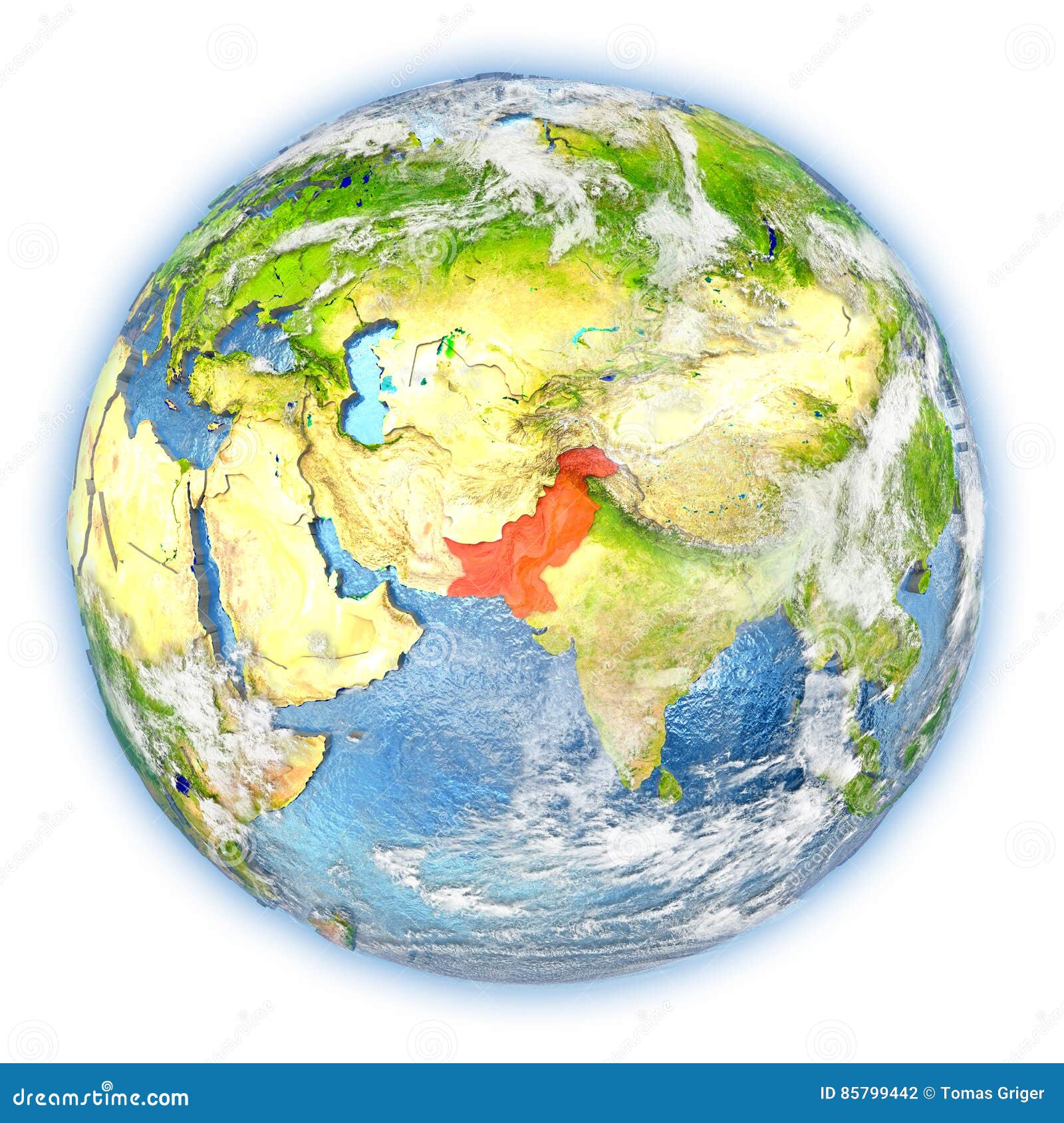 Geïsoleerd Pakistan Ter Wereld Stock Illustratie - Illustration of ...