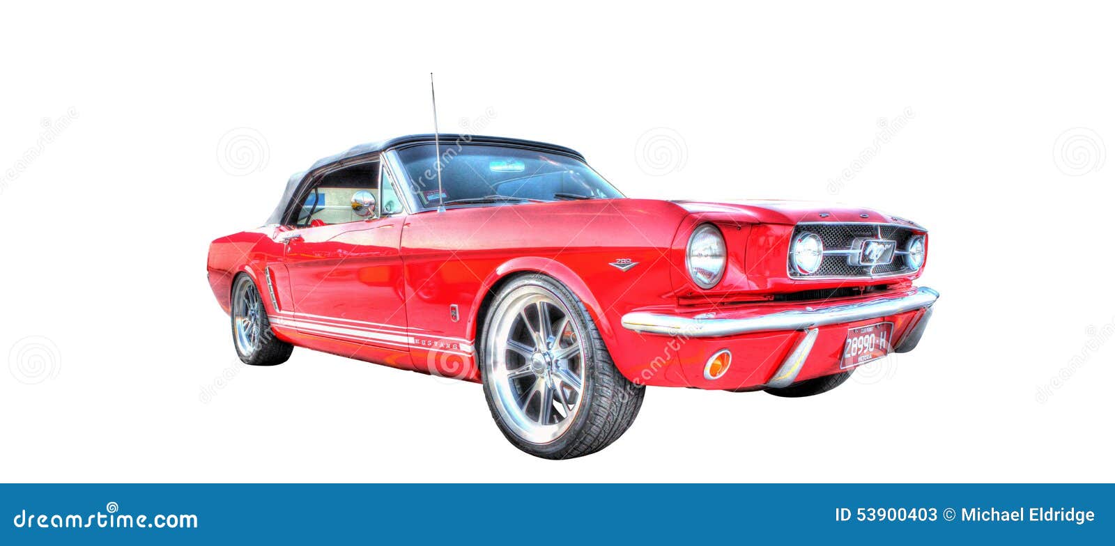 Geïsoleerd Rood Ford Mustang Op Witte Achtergrond Redactionele Stock ...