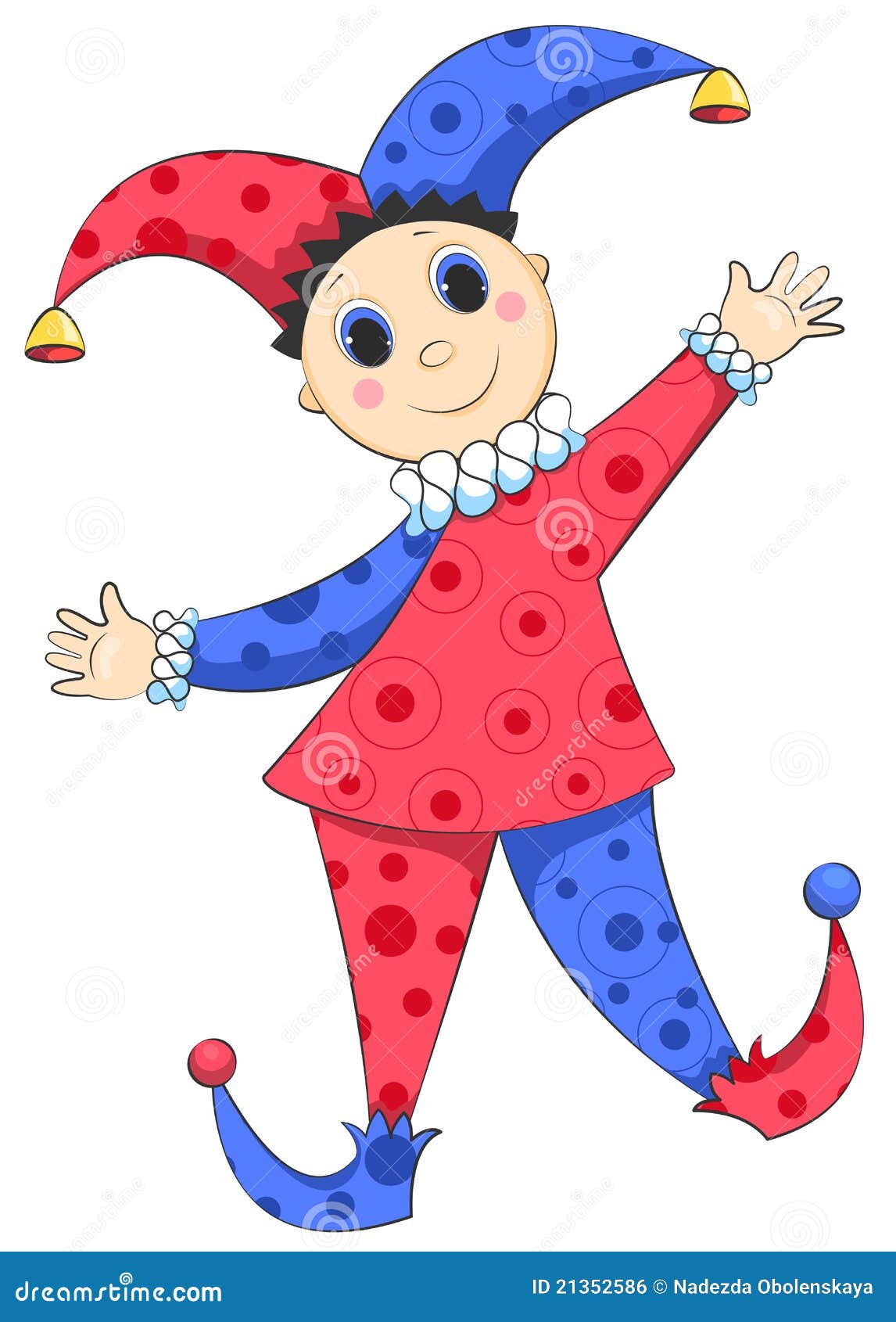 Geïsoleerde harlekijn.