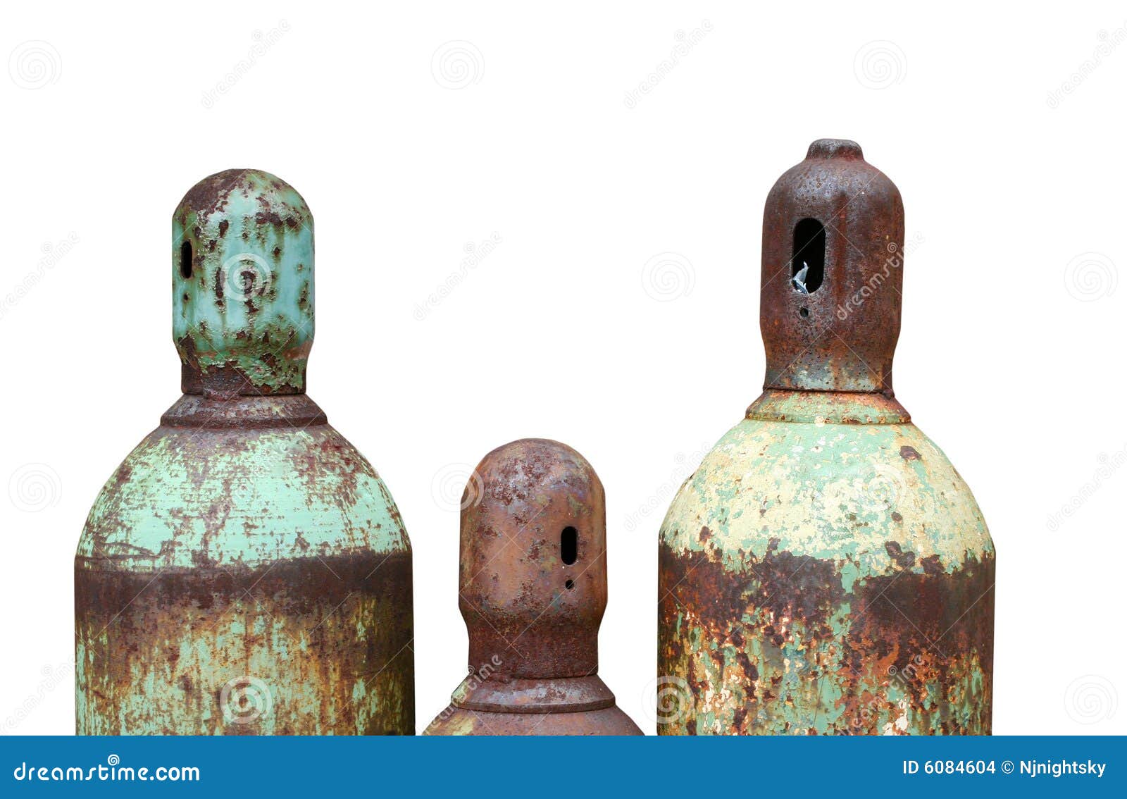 Geïsoleerde Roestige Acetyleen En Zuurstoftanks Stock Foto - Image of ...