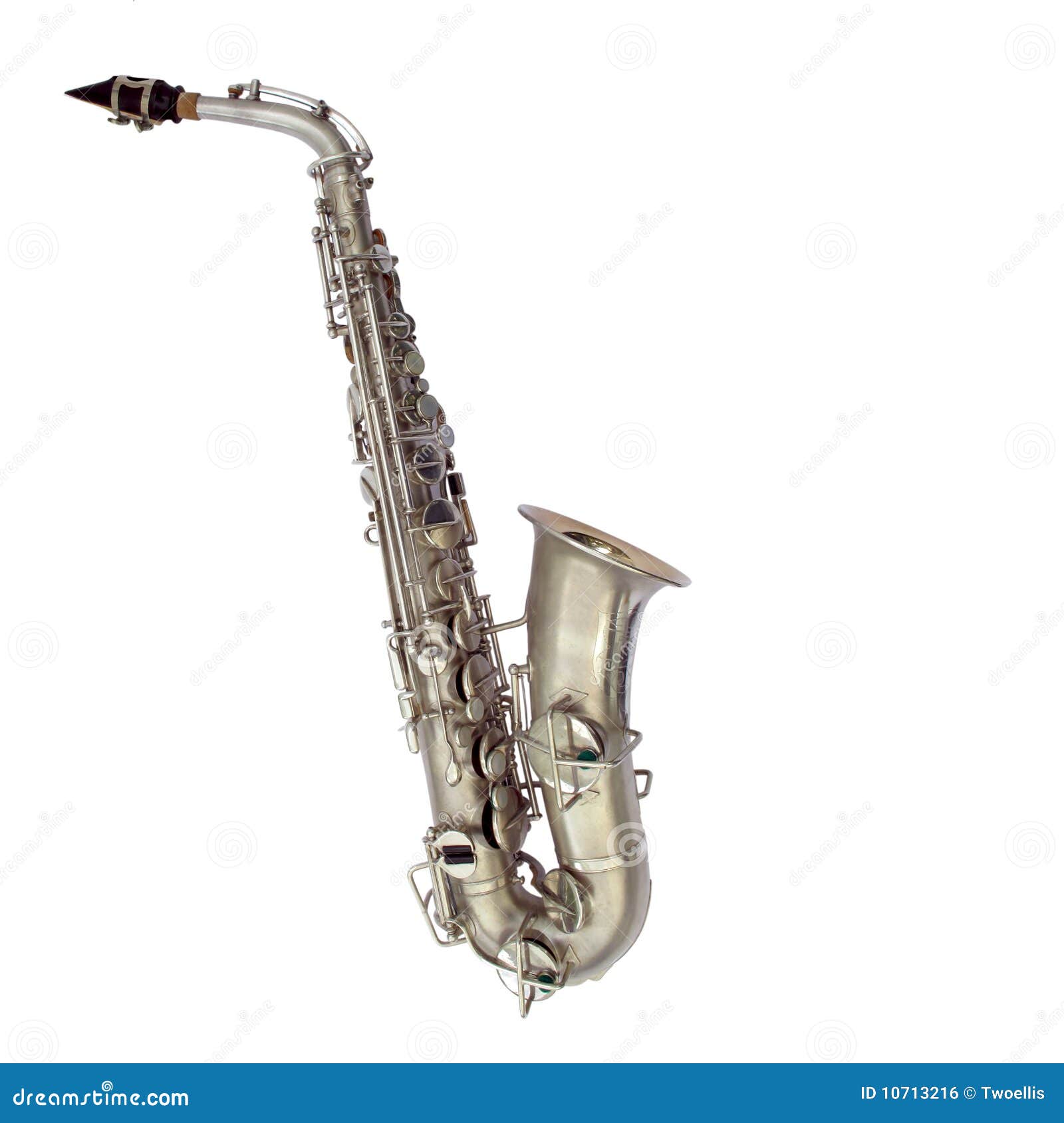 Geïsoleerde Saxofoon stock foto. Image of nota, spel - 10713216