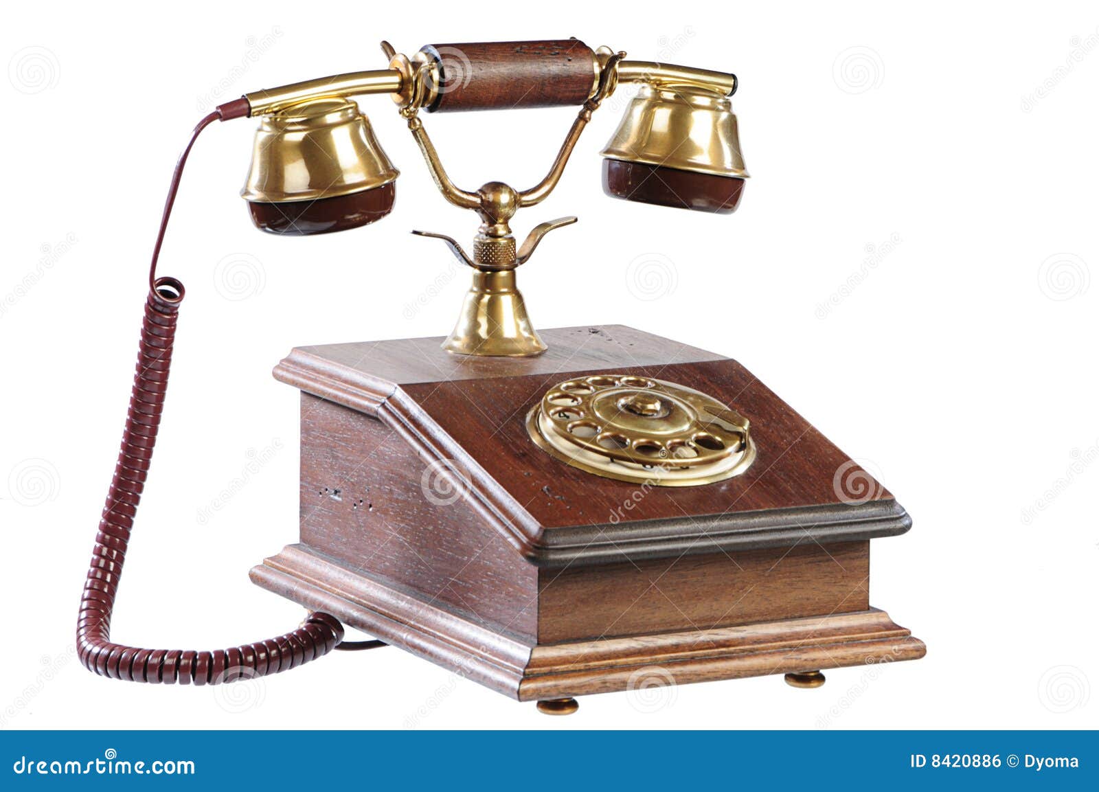 GeïsoleerdeV Ouderwetse Telefoon Stock Foto - Image of mededelingen ...