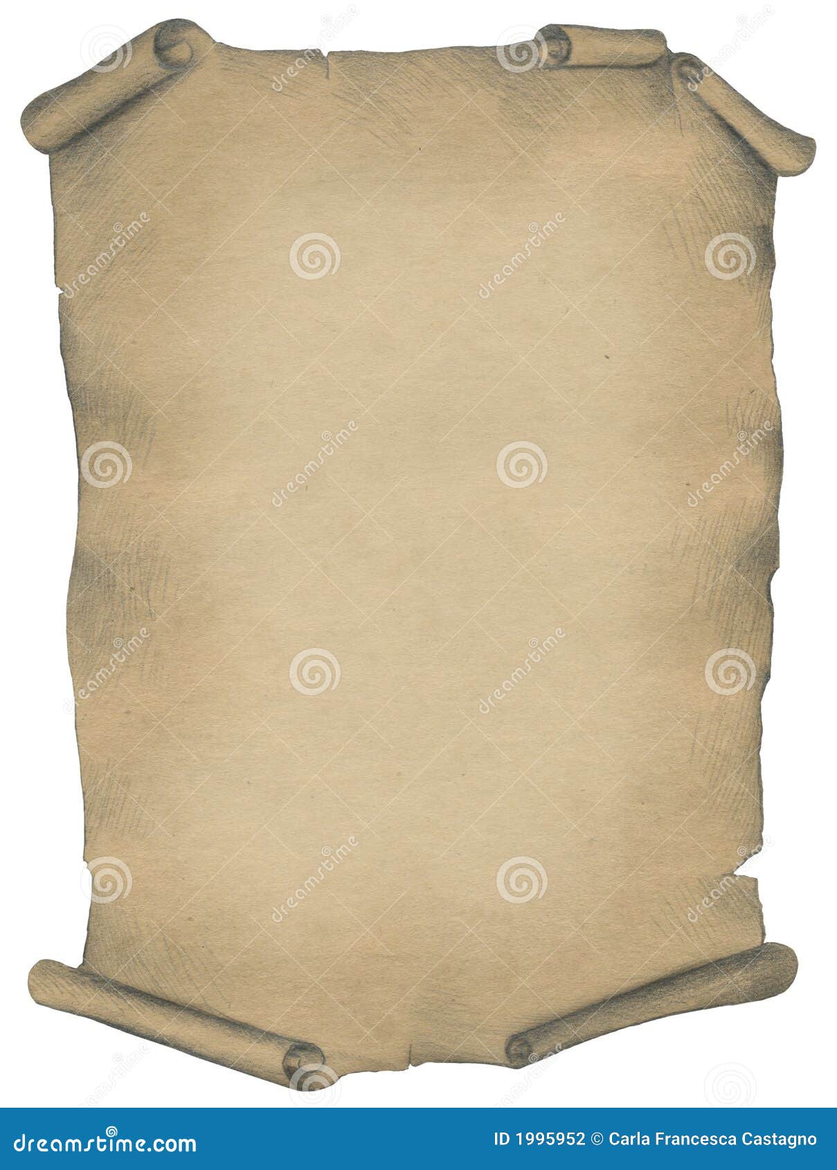 Geïsoleerdo Oud Perkament - Potlood Stock Illustratie - Illustration of ...