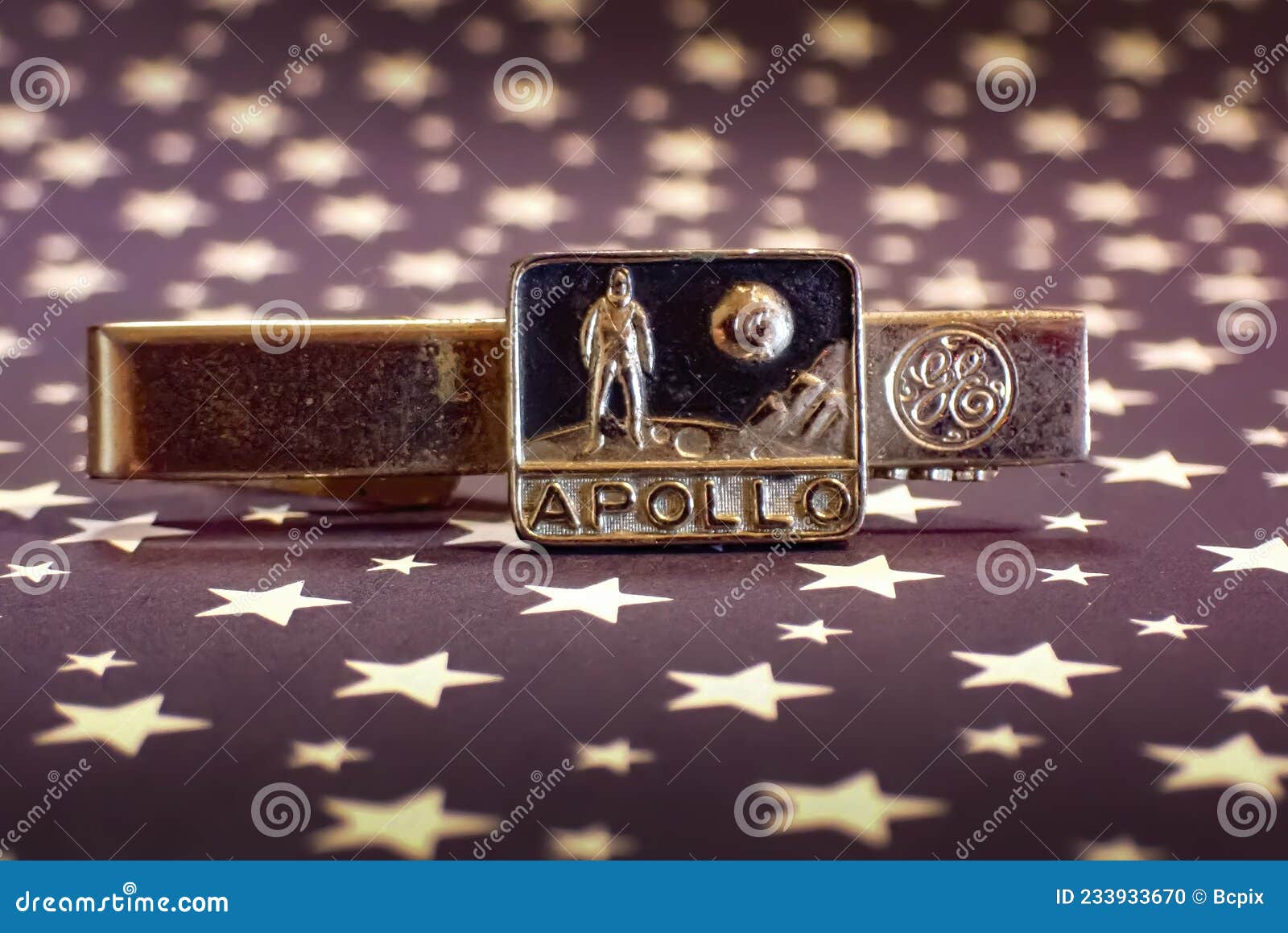 GE Apollo Tie Pin stock photo. Image of commemorating - 233933670