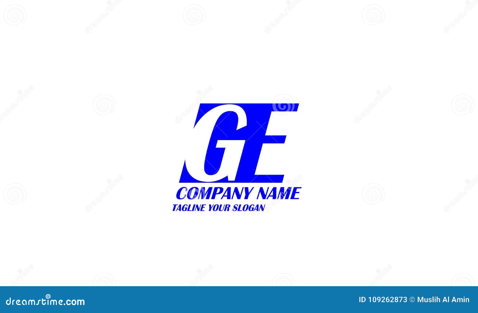 GE, G E Letter Logo Vector Design. Stock Vector - Illustration of ...
