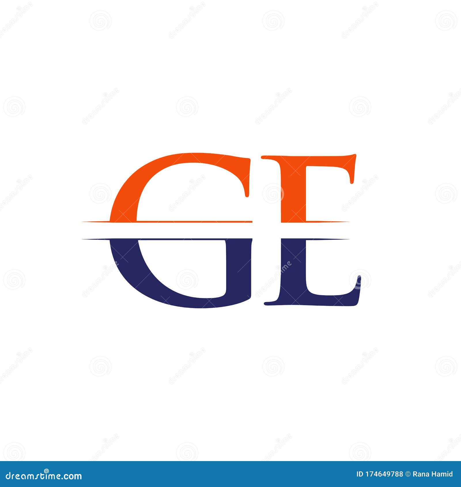 GE Letter Type Logo Design Vector Template. Abstract Letter GE Logo ...
