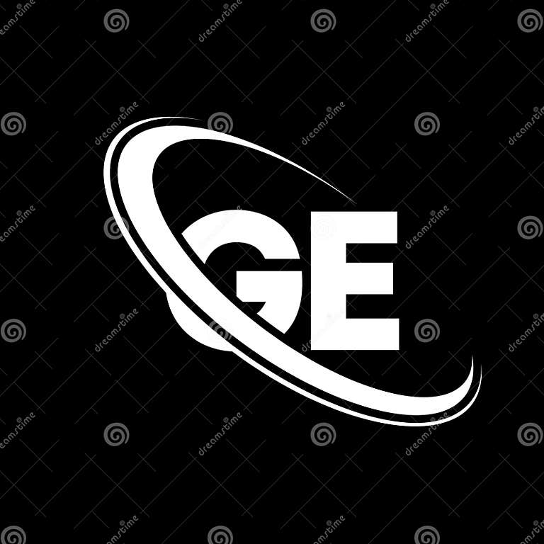 GE Logo. G E Design. White GE Letter. GE/G E Letter Logo Design Stock ...