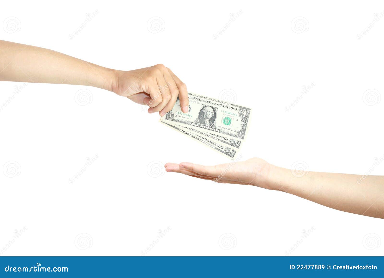 Ge pengar fotografering för bildbyråer. Bild av handflatan - 22477889
