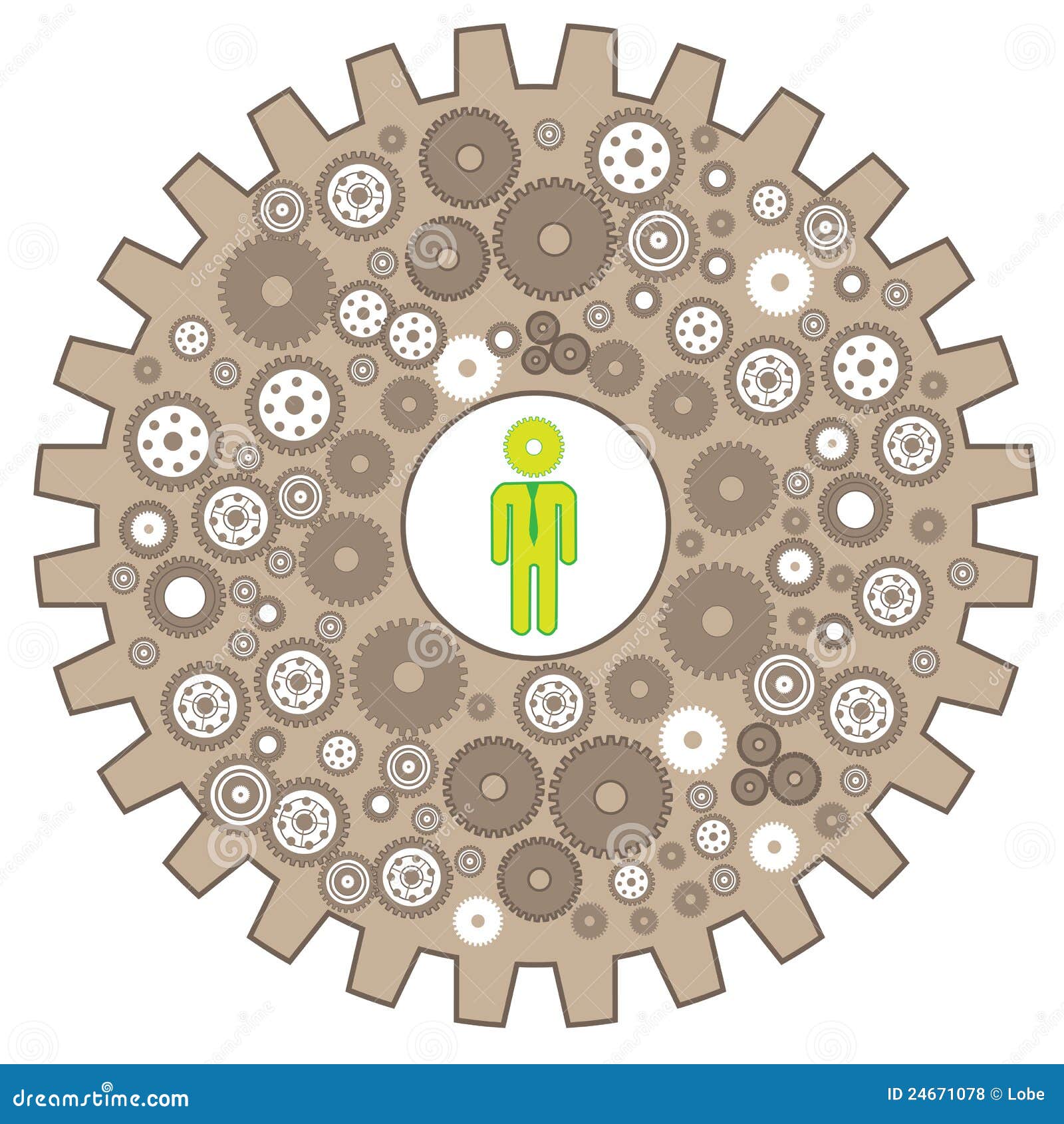 Gear stock vector. Illustration of sign, effort, electronics - 24671078