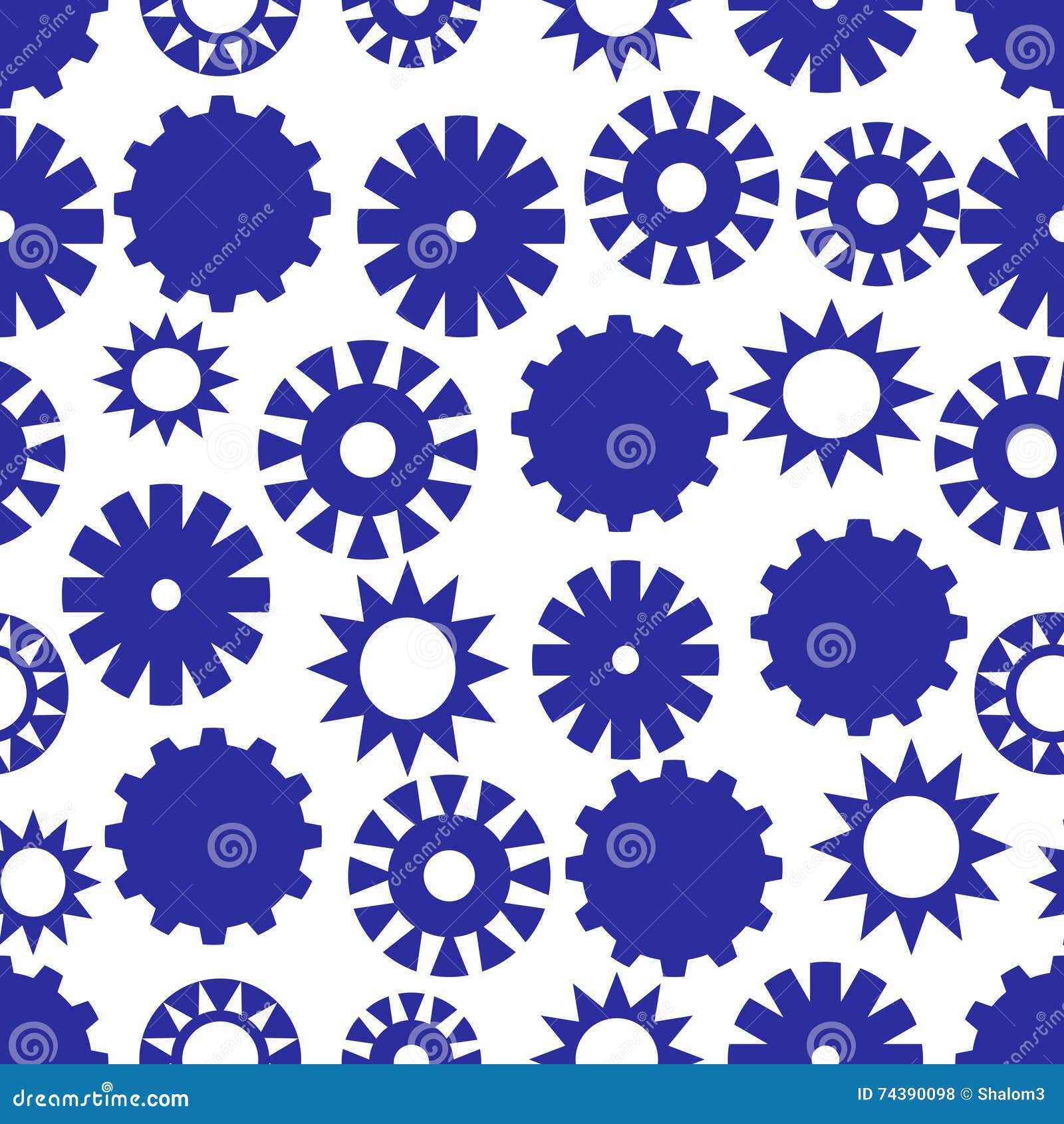 Gear Abstract Background, Different Blue Gears Distributed Uneven on ...
