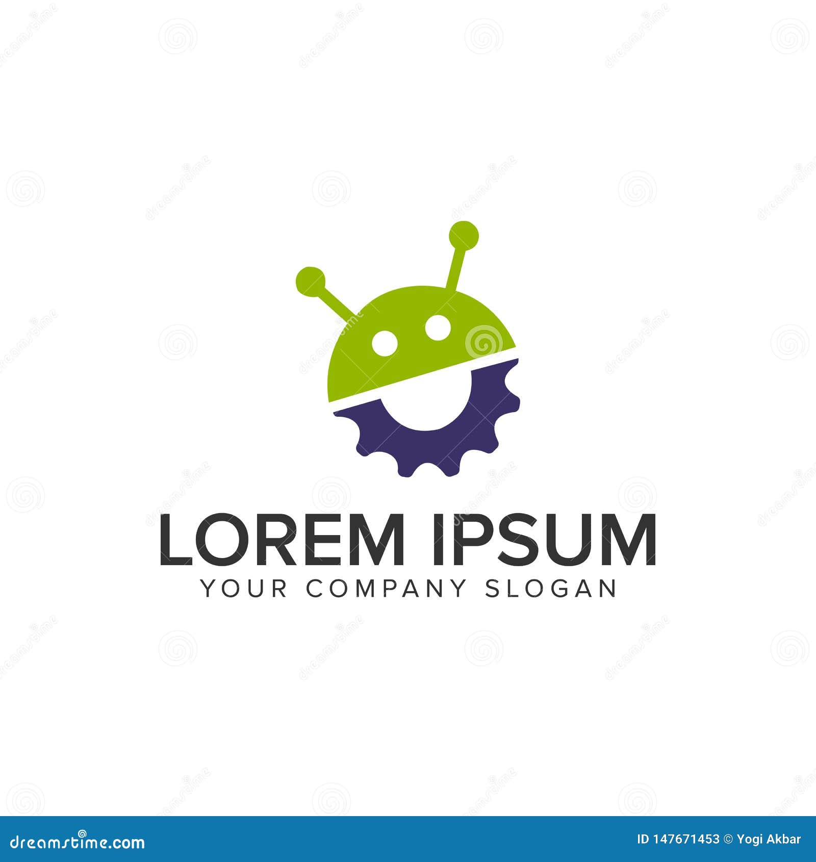 Gear android logo stock vector. Illustration of gear - 147671453